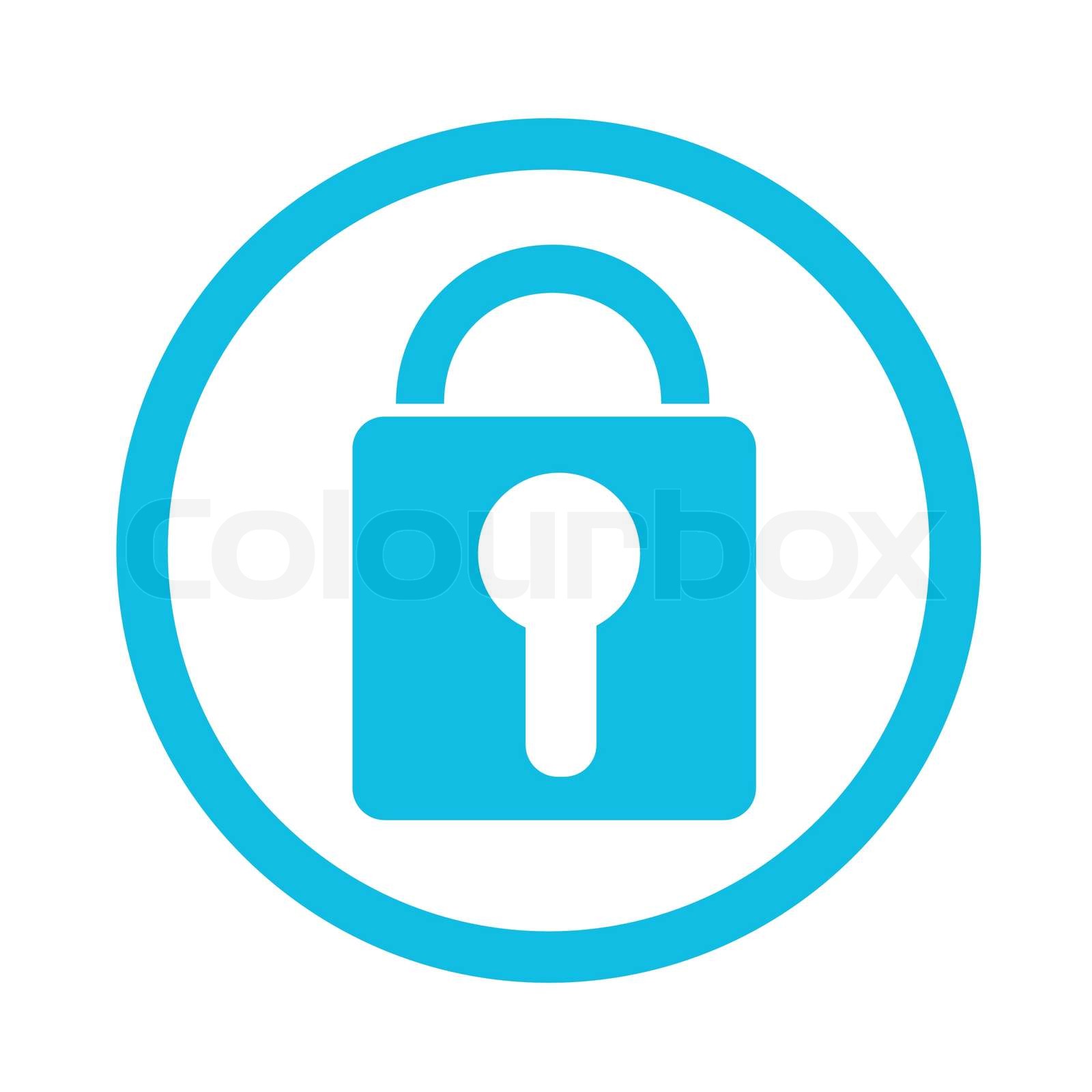 Security icon in blue | Stock vector | Colourbox