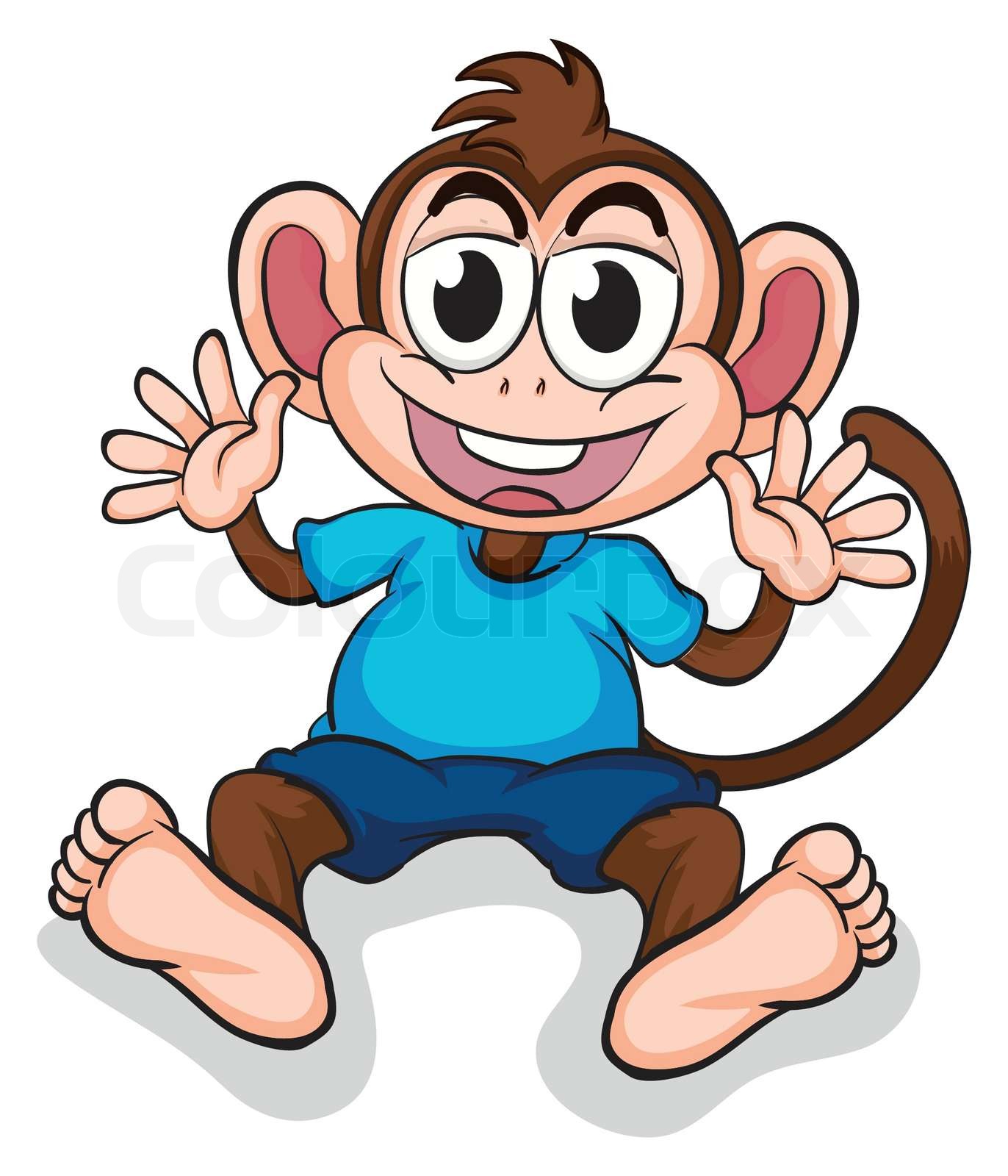 A happy monkey | Stock vector | Colourbox