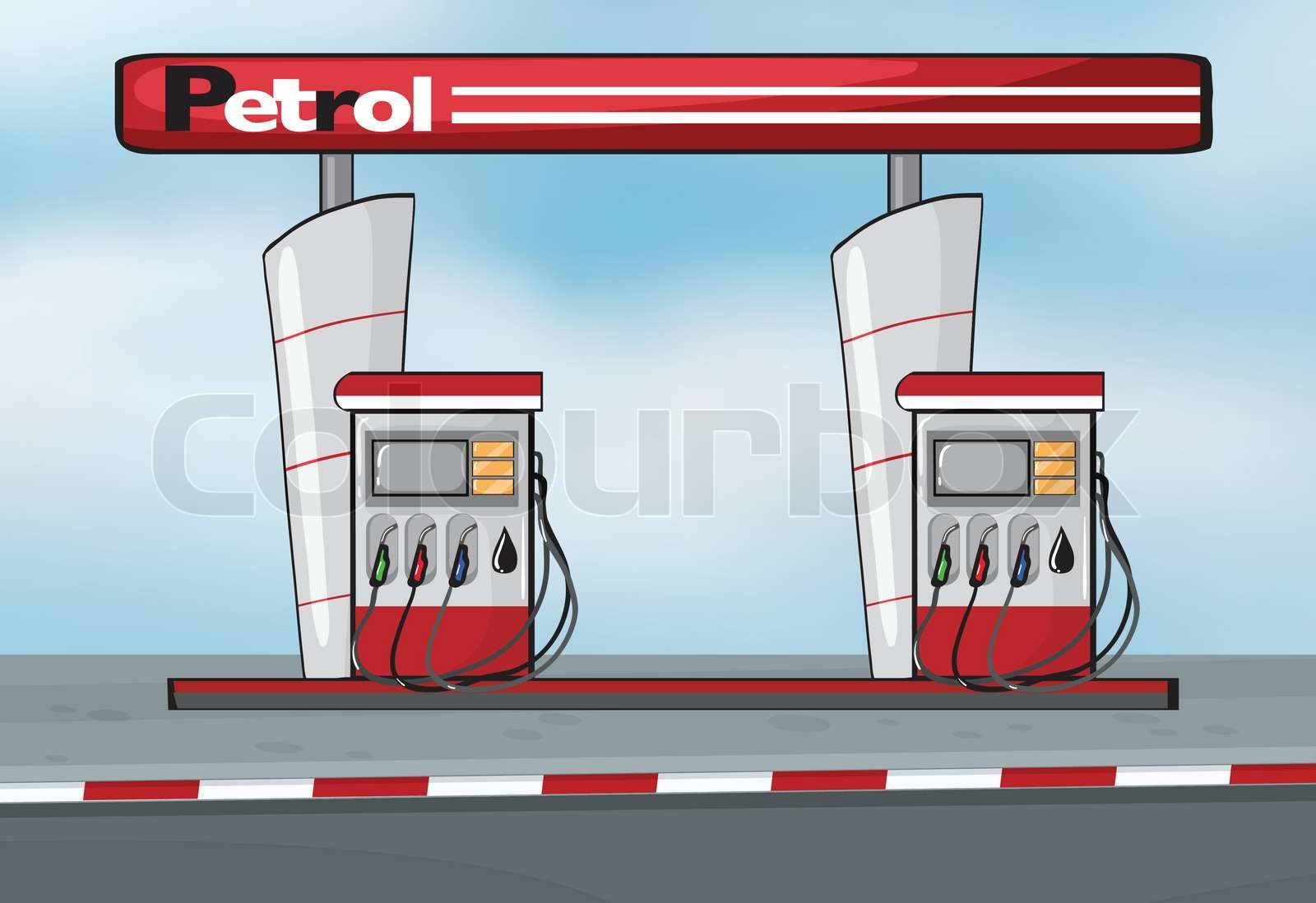 Tankstation Stock Vektor Colourbox