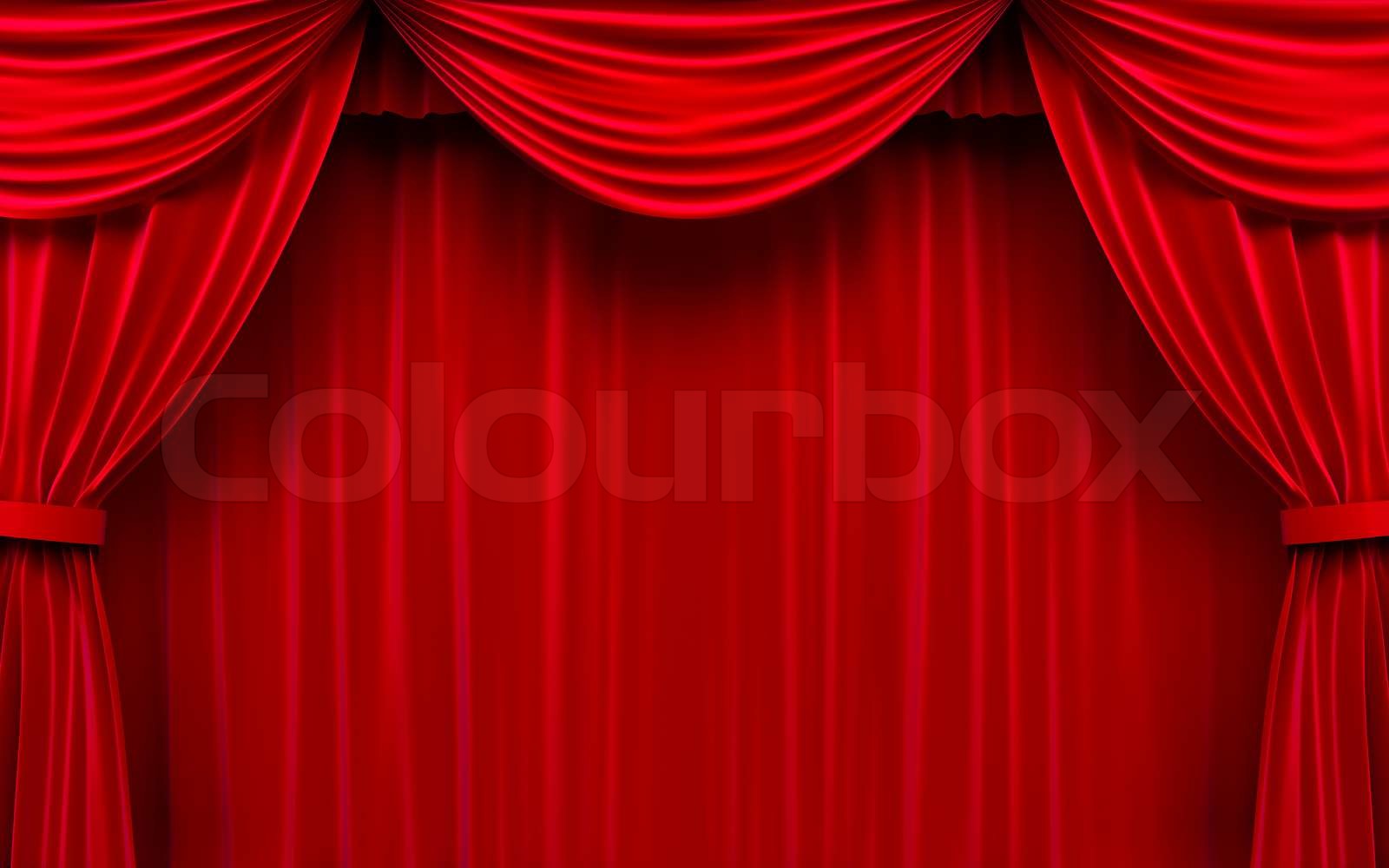 vorhang, rot, bühne | Stock Bild | Colourbox
