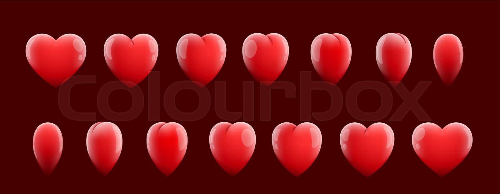 Animated red heart sequence game sprite sheet | Stock vector | Colourbox