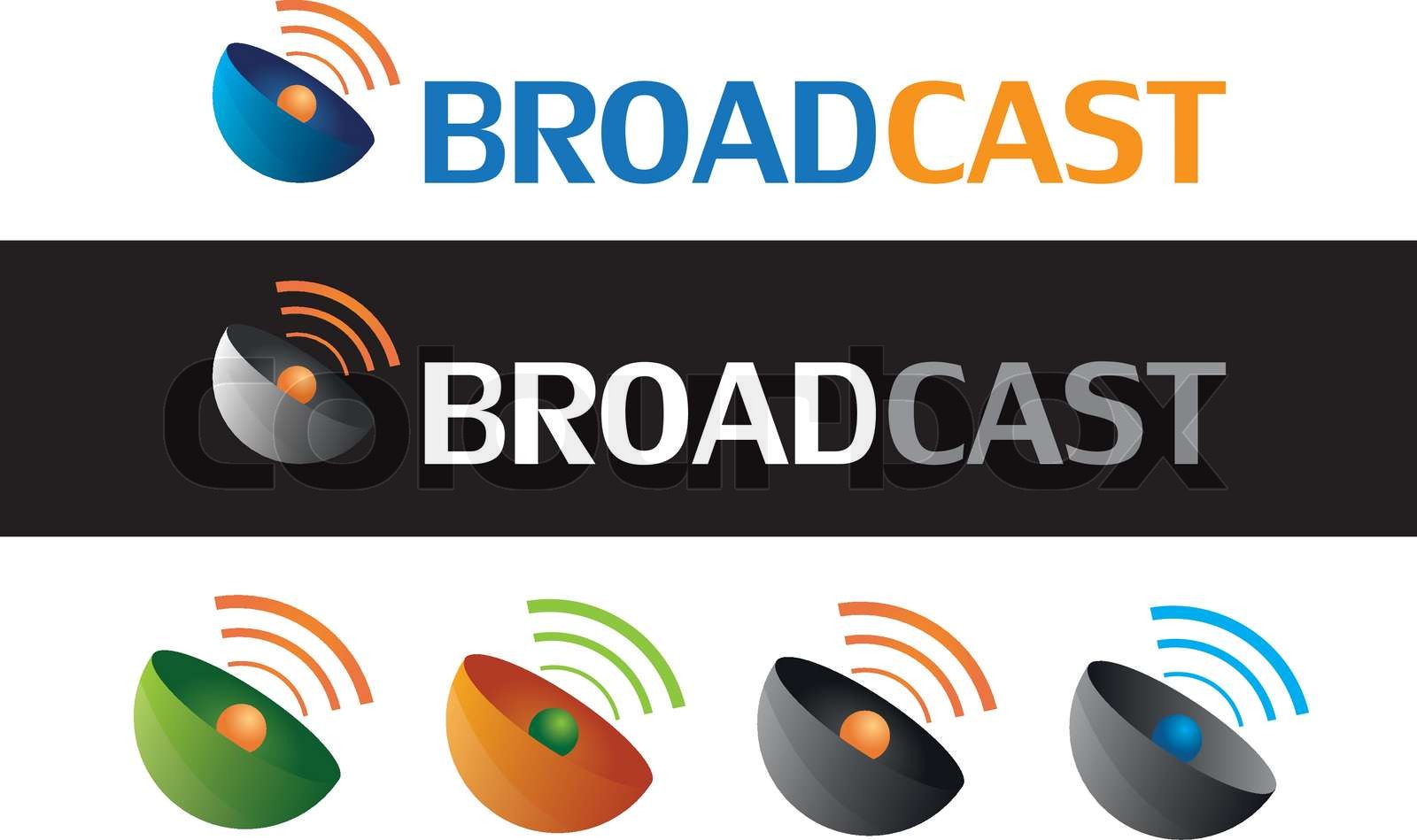 Company Logo Design,Broadcast,Wifi,Signal | Stock vector | Colourbox
