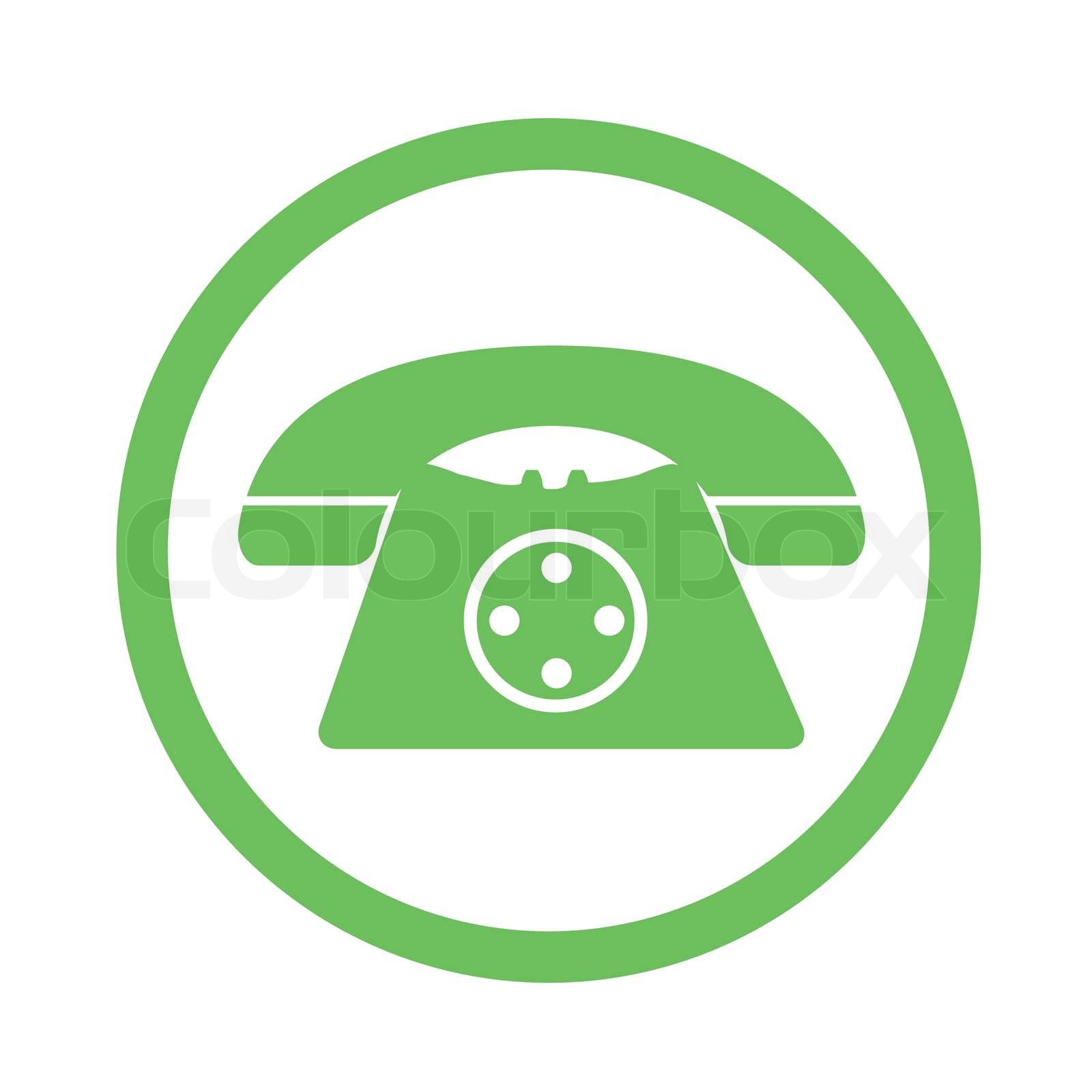 Telefon symbol i grøn farve | Stock vektor | Colourbox