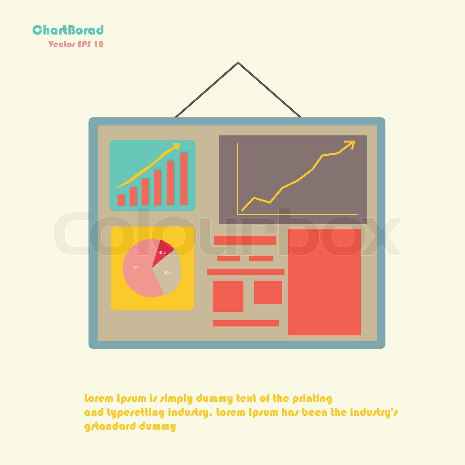 Chart board business vector | Stock vector | Colourbox
