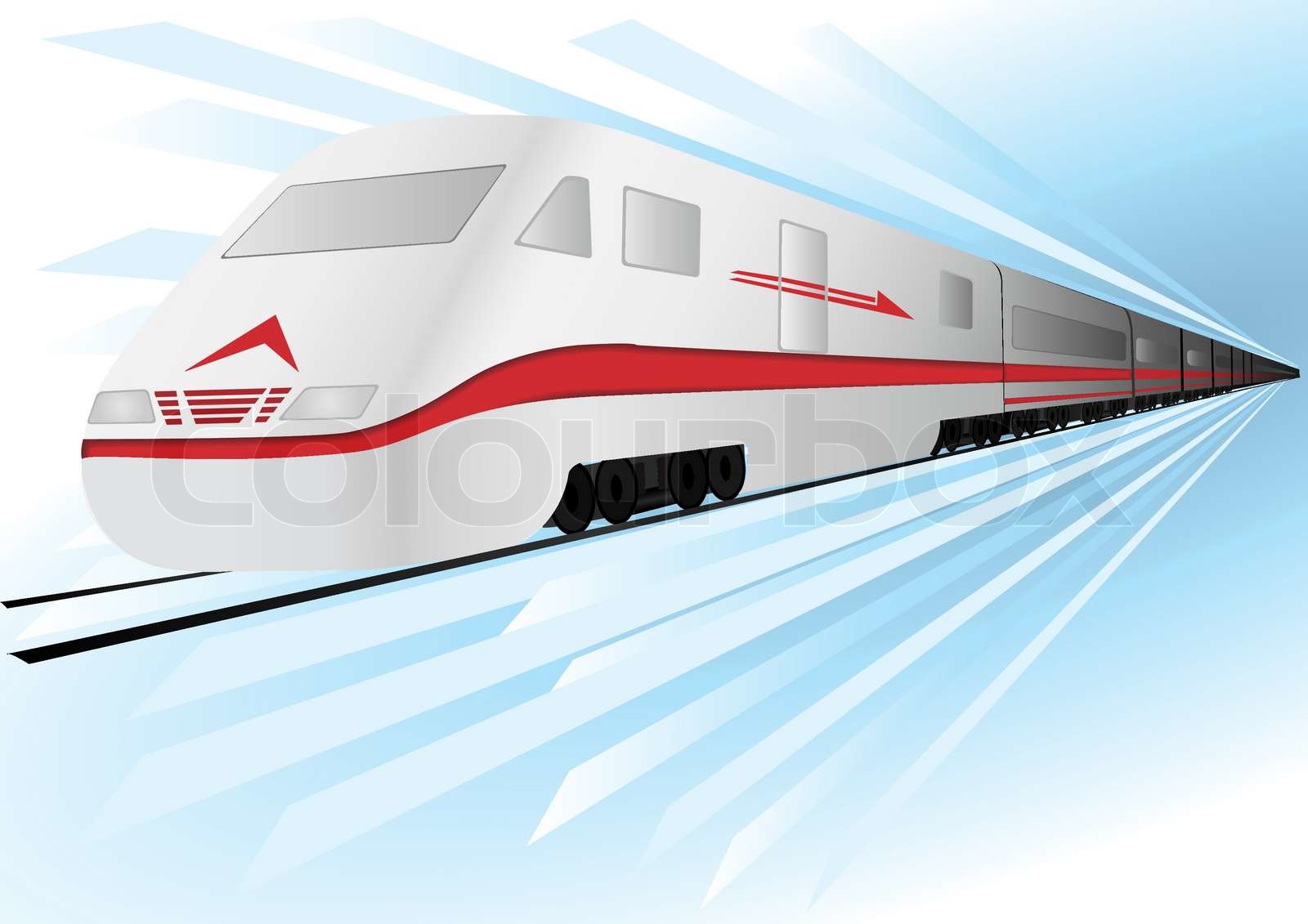 Fast, high speed vector train | Stock vector | Colourbox