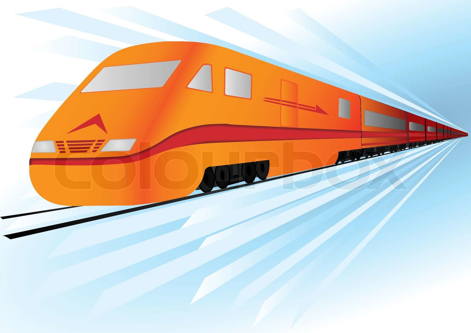 Fast, high speed vector train | Stock vector | Colourbox