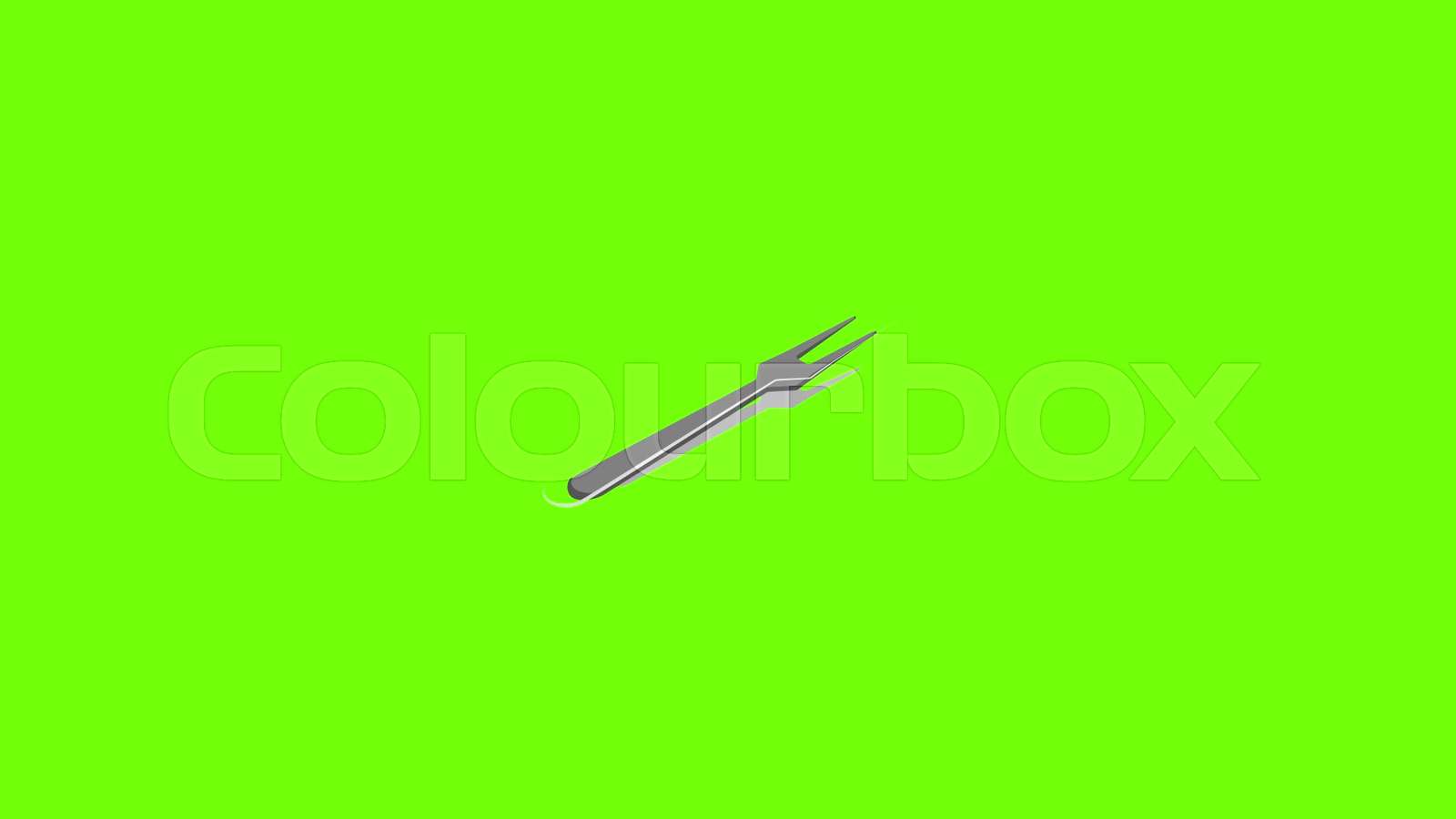 Steel fork for bbq icon animation | Stock video | Colourbox
