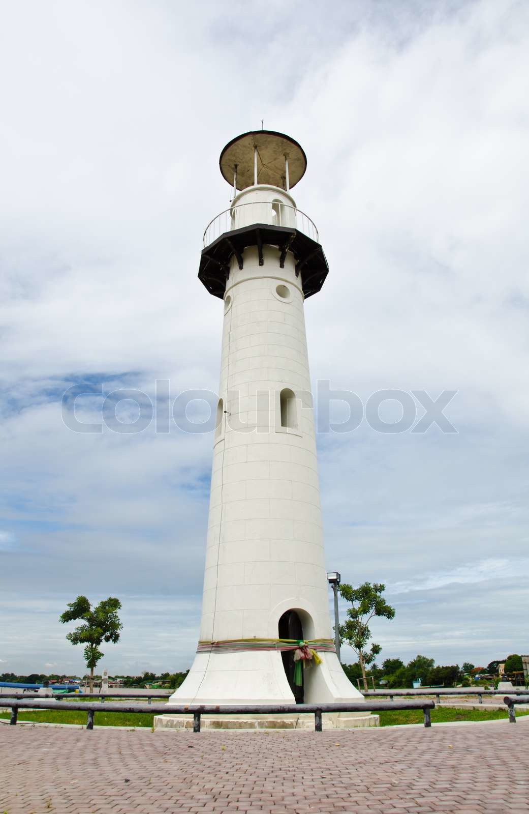 White lighthouse. | Stock image | Colourbox