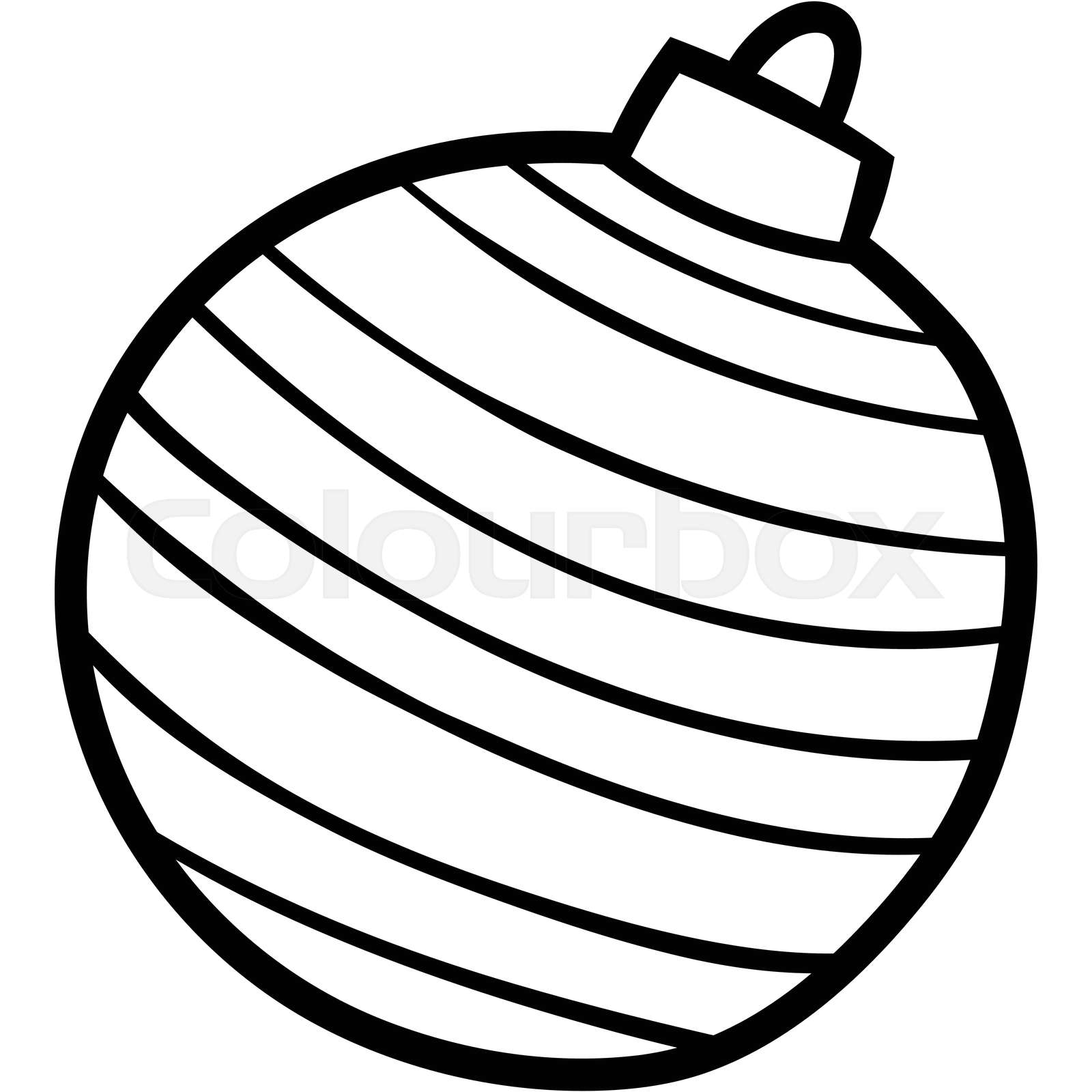 Christmas Ball Clipart Black And White