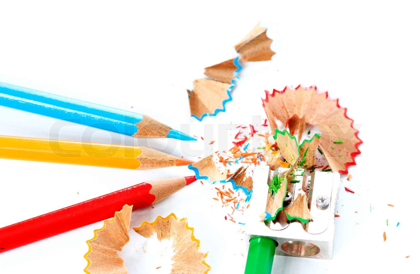 Bleistifte und Spitzer | Stock Bild | Colourbox