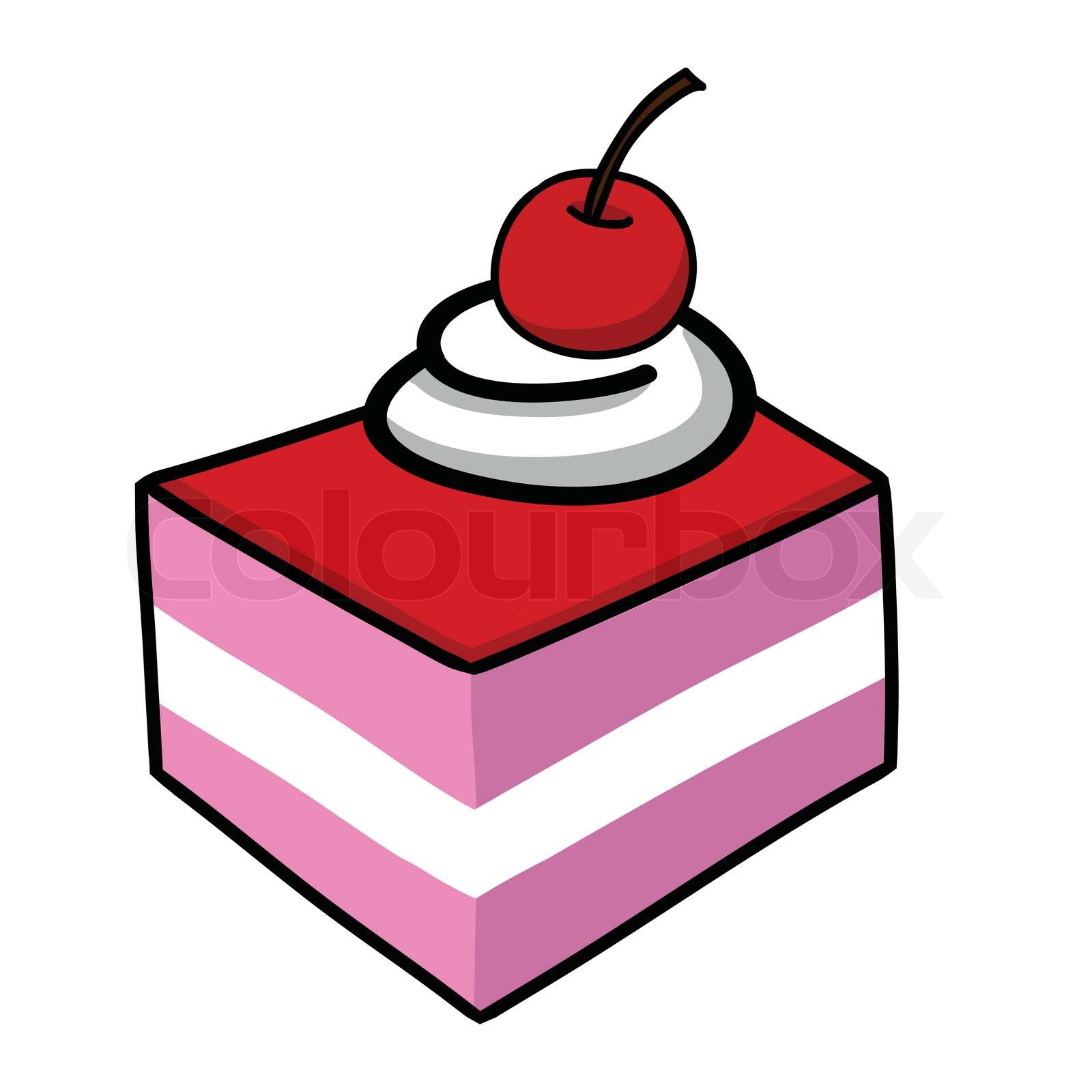 Tegneserie kage hånd tegning Vector | Stock vektor | Colourbox