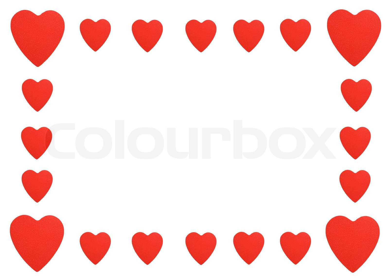 red hearts border | Stock image | Colourbox