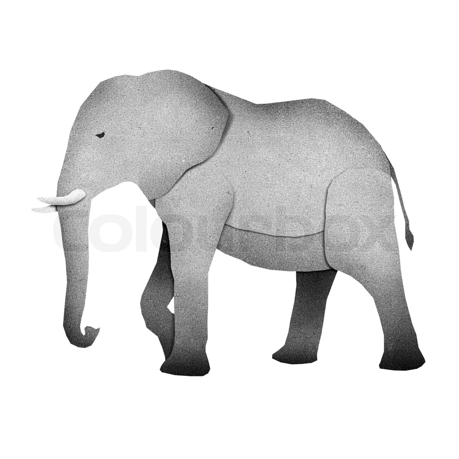 Papercut Elephant Recycled Paper | Stock image | Colourbox