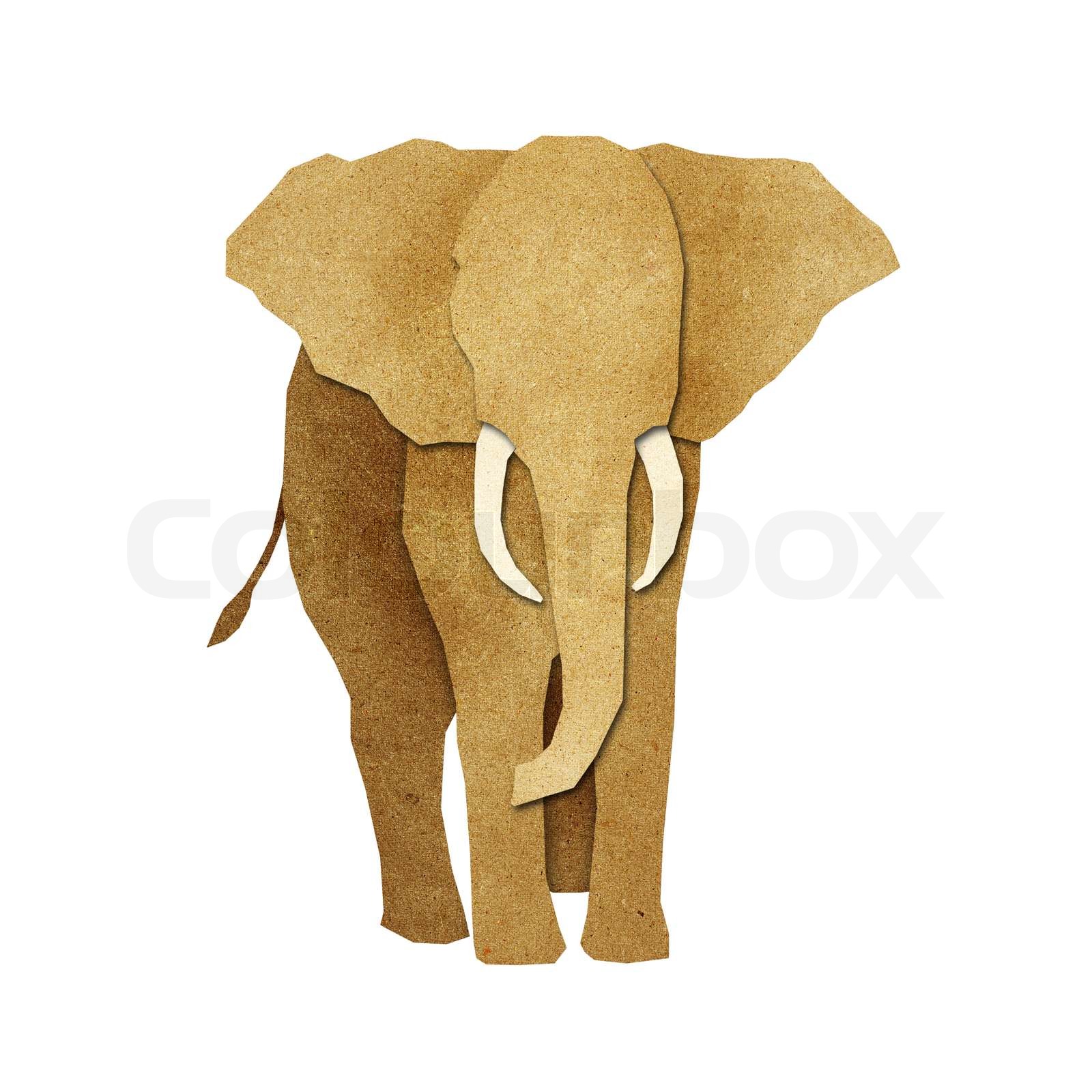 Papercut Elephant Recycled Paper | Stock image | Colourbox