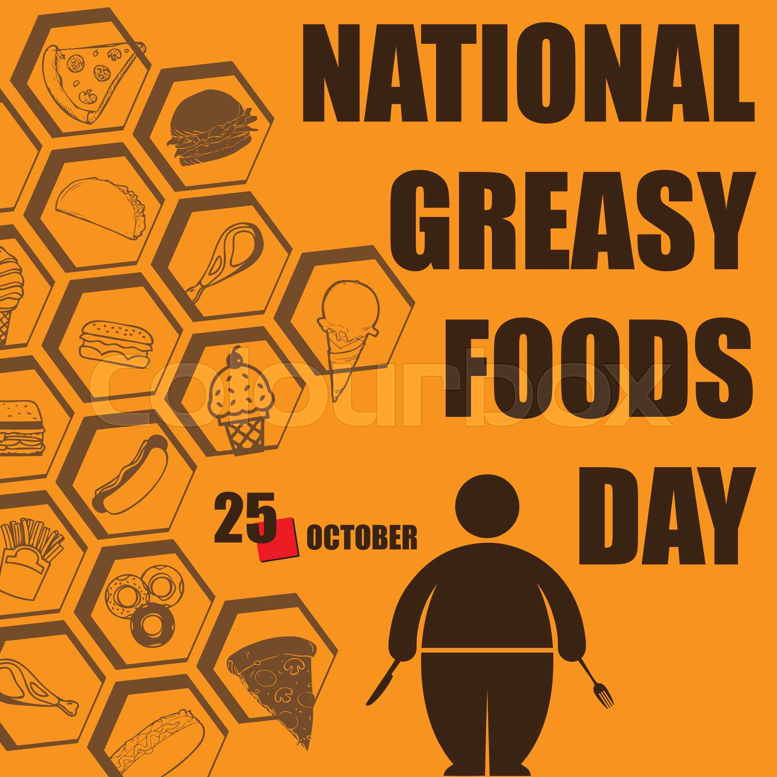 Greasy Foods Day | Stock vector | Colourbox