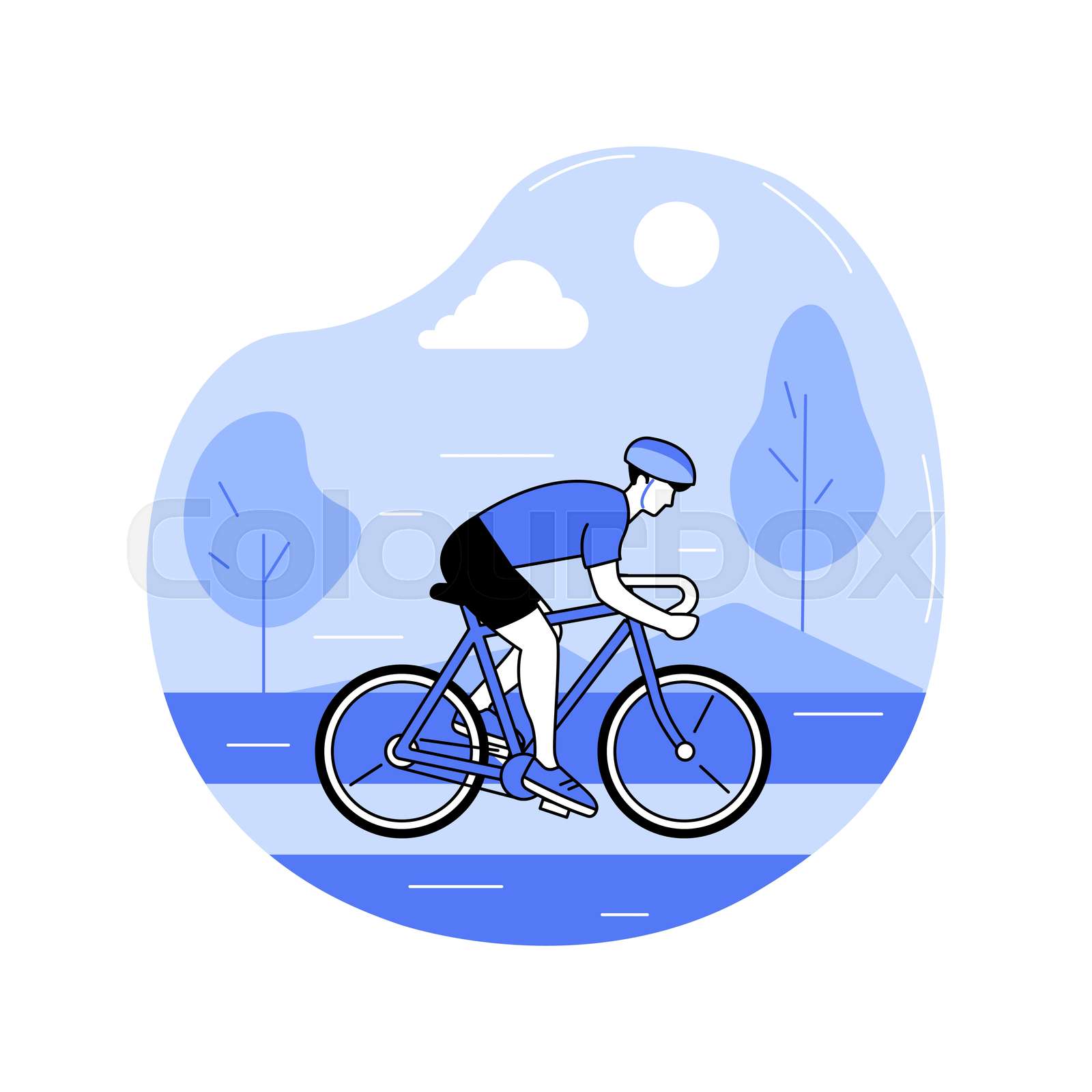 Cycling track isolated cartoon vector illustrations. | Stock vector ...