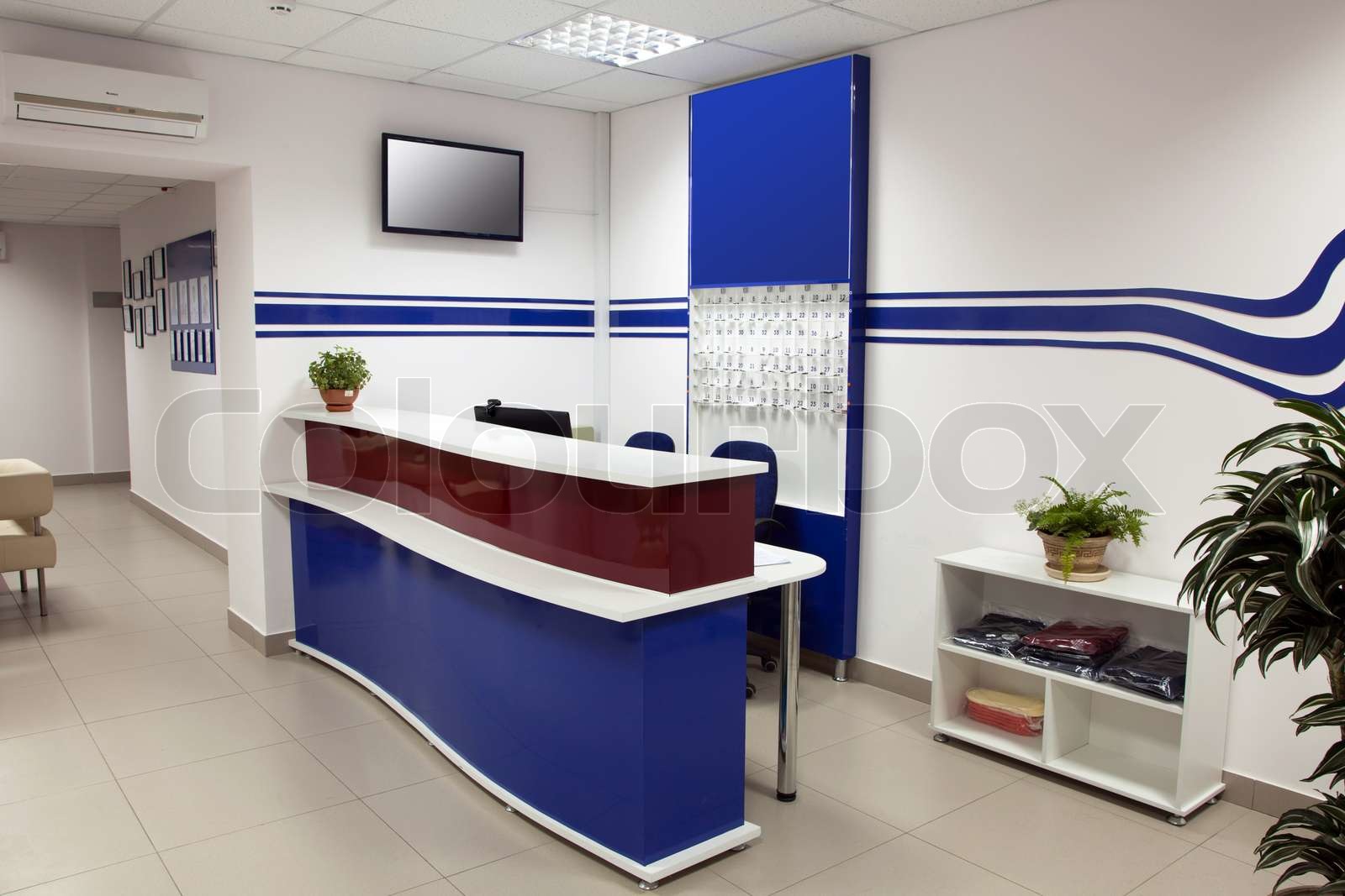 Reception in a fitness center | Stock image | Colourbox