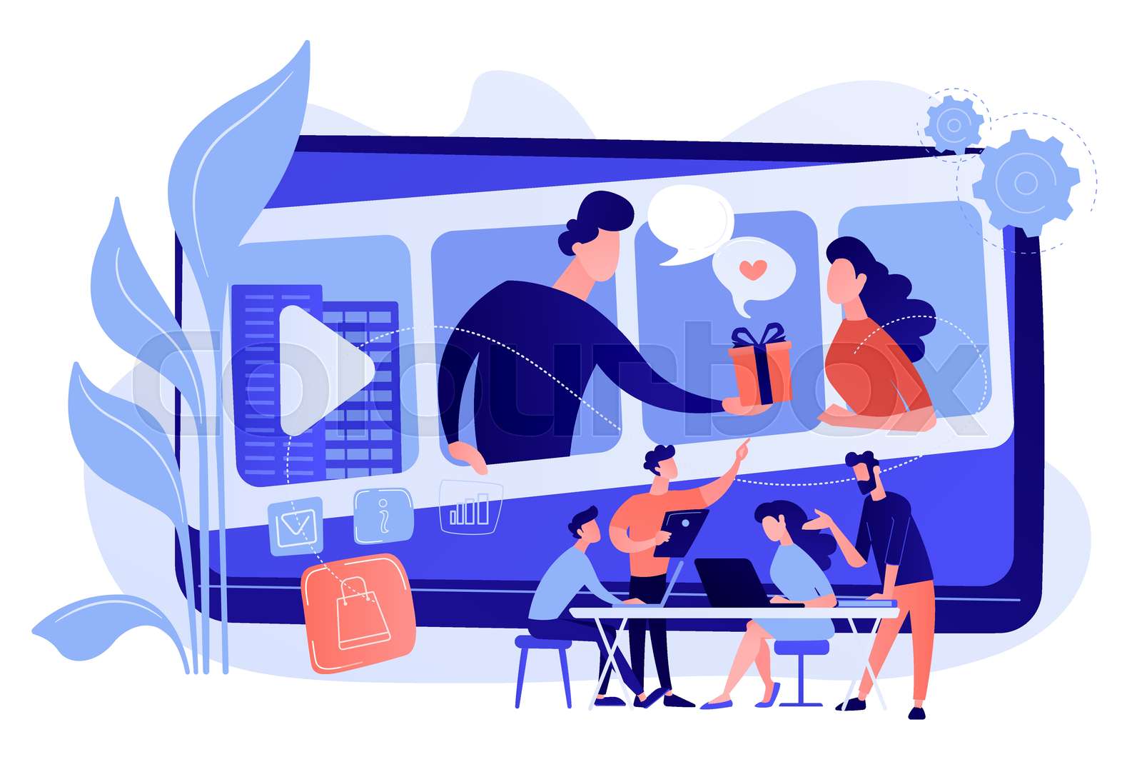 Visual storytelling concept vector illustration. | Stock vector | Colourbox