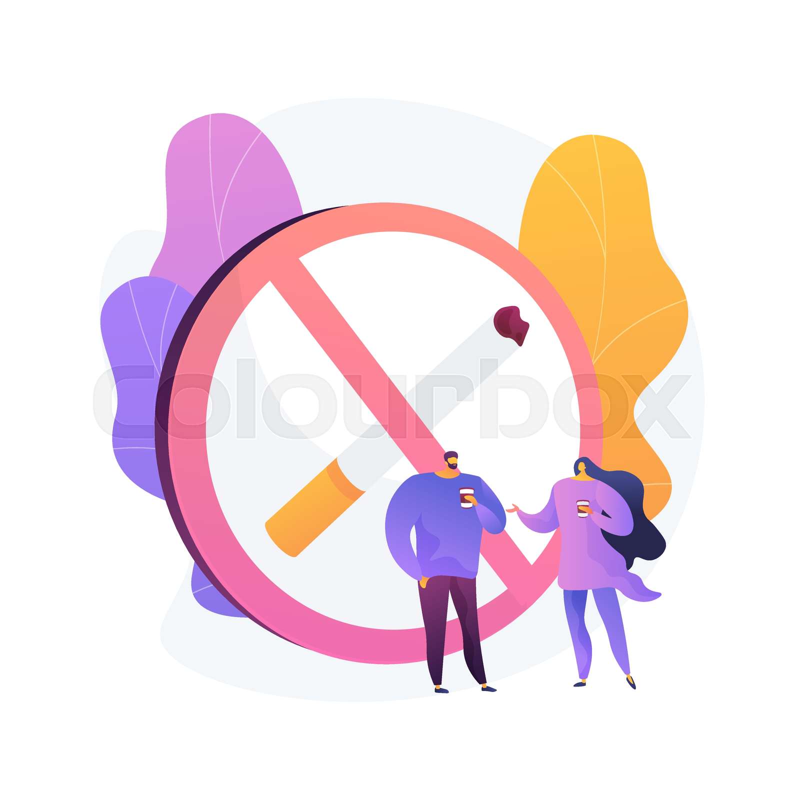Smoke free zone vector concept metaphor | Stock vector | Colourbox