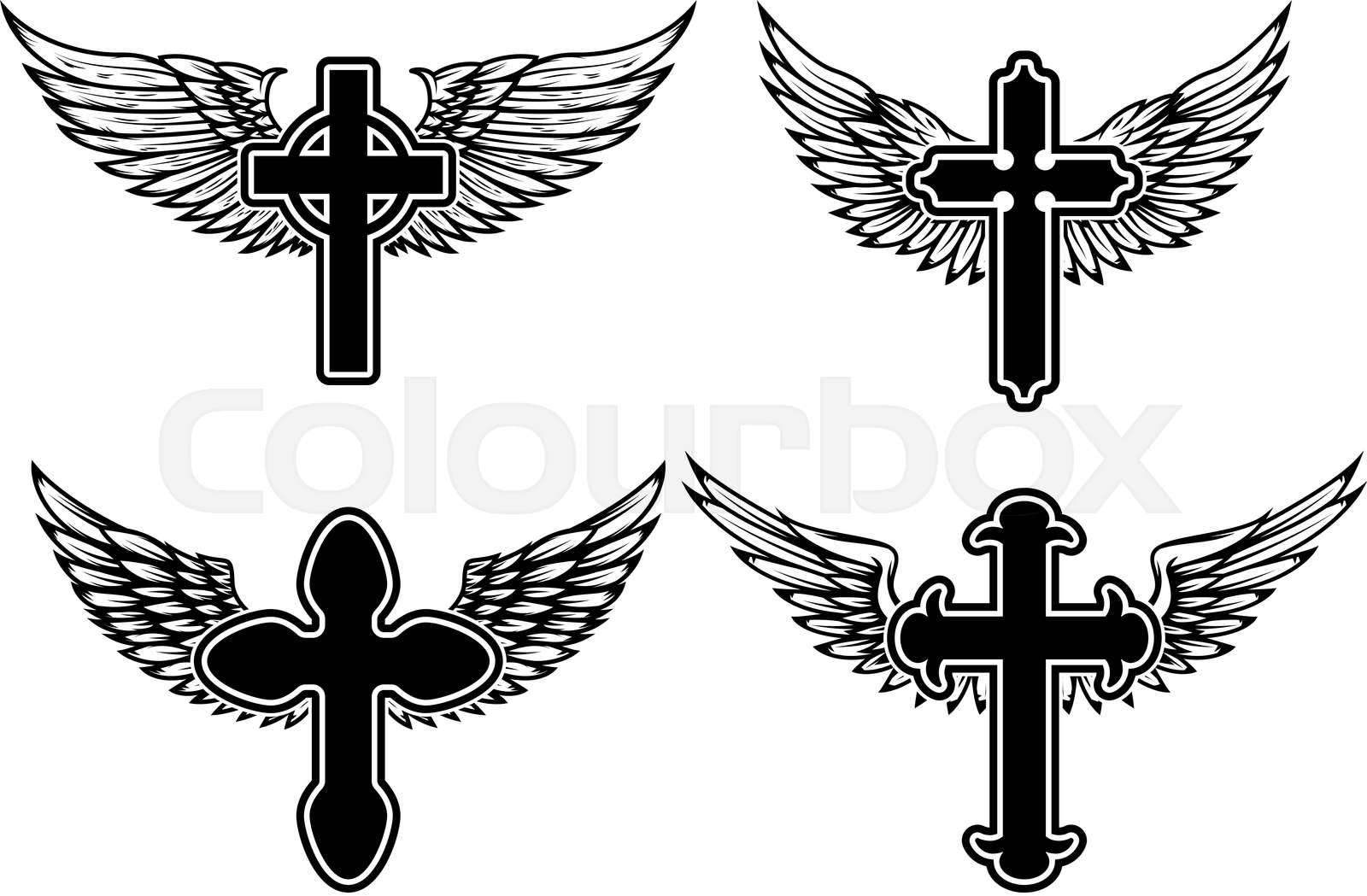 Simple Cross And Wings