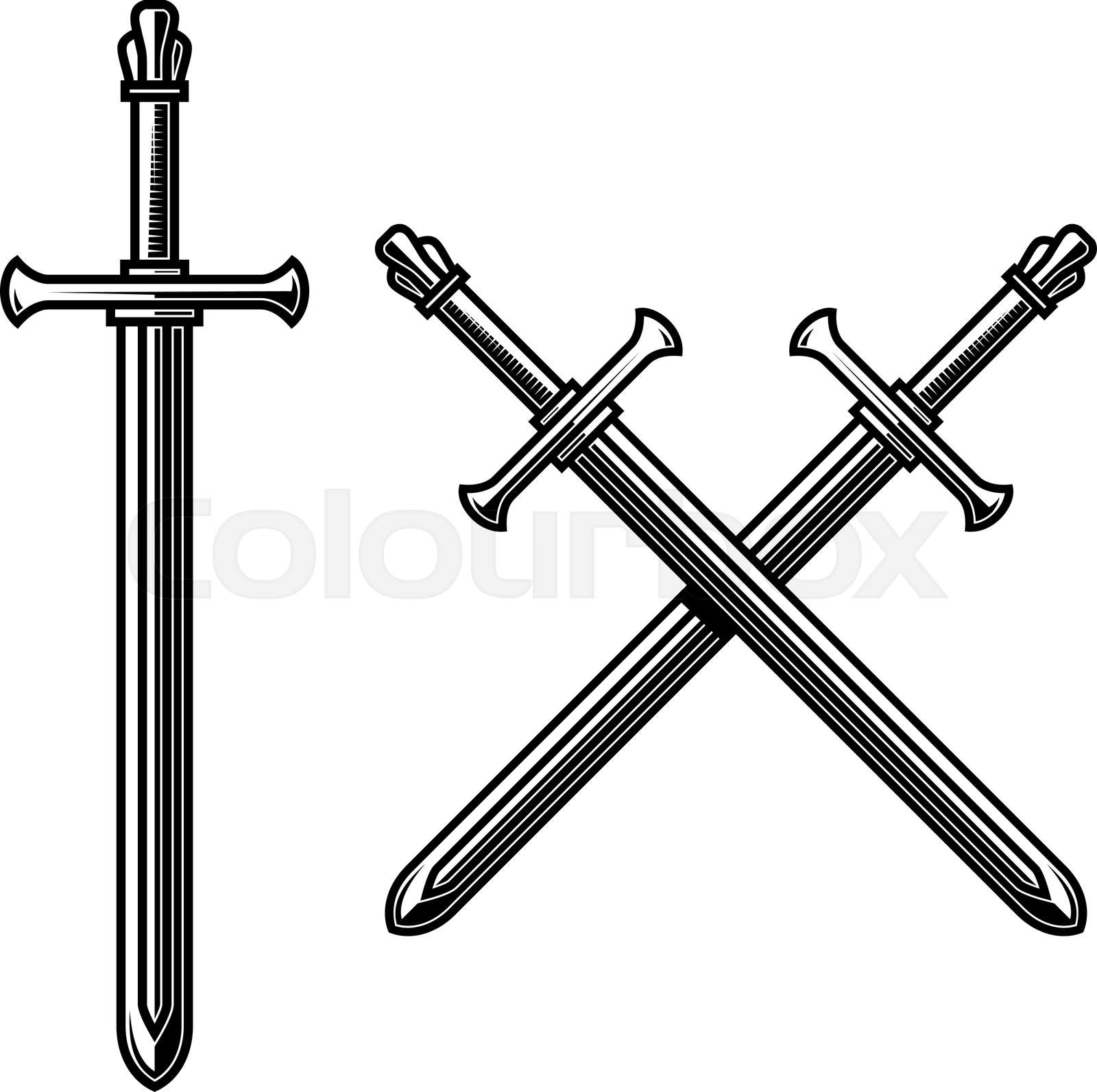 Medieval Swords Crossed