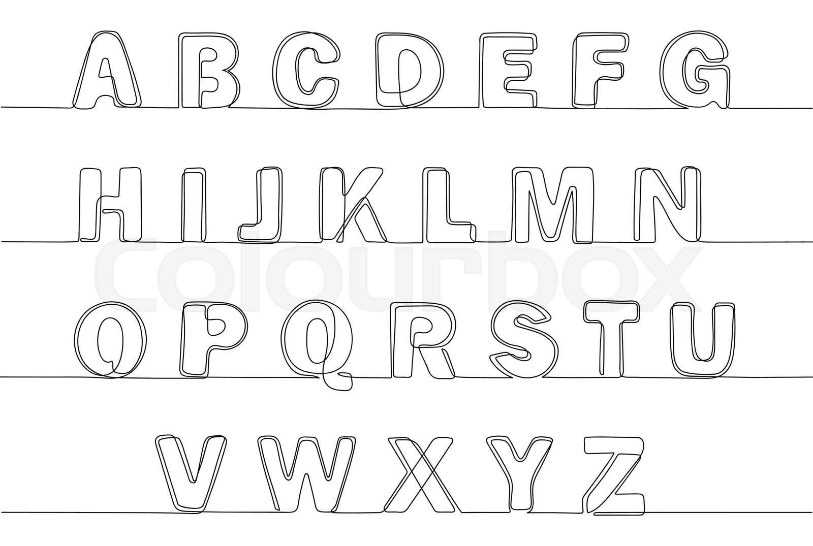 Alphabet Clipart Letters Black And White