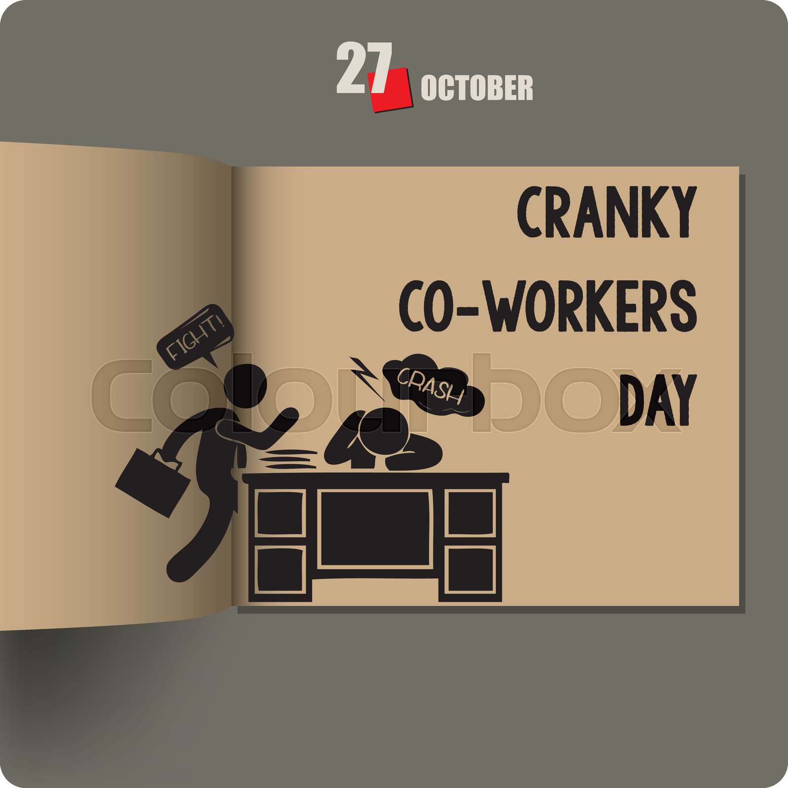 Cranky Co-Workers Day | Stock vector | Colourbox