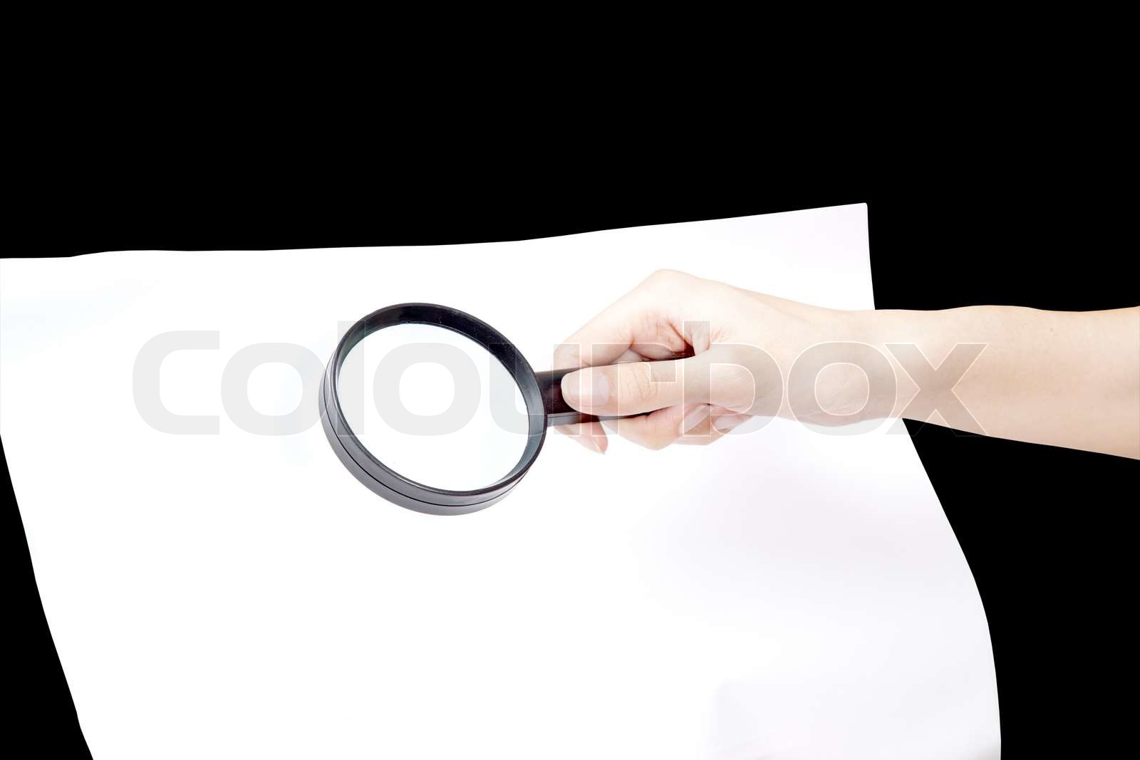a magnifying glass hovering over as Inspection | Stock image | Colourbox
