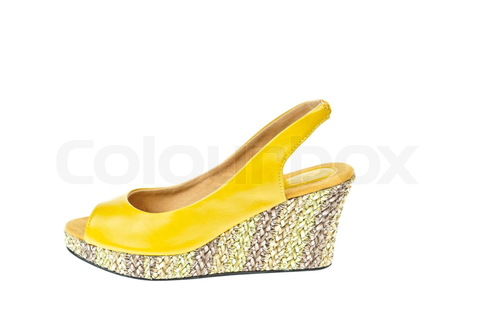 Yellow shoes, Platform for Women | Stock image | Colourbox