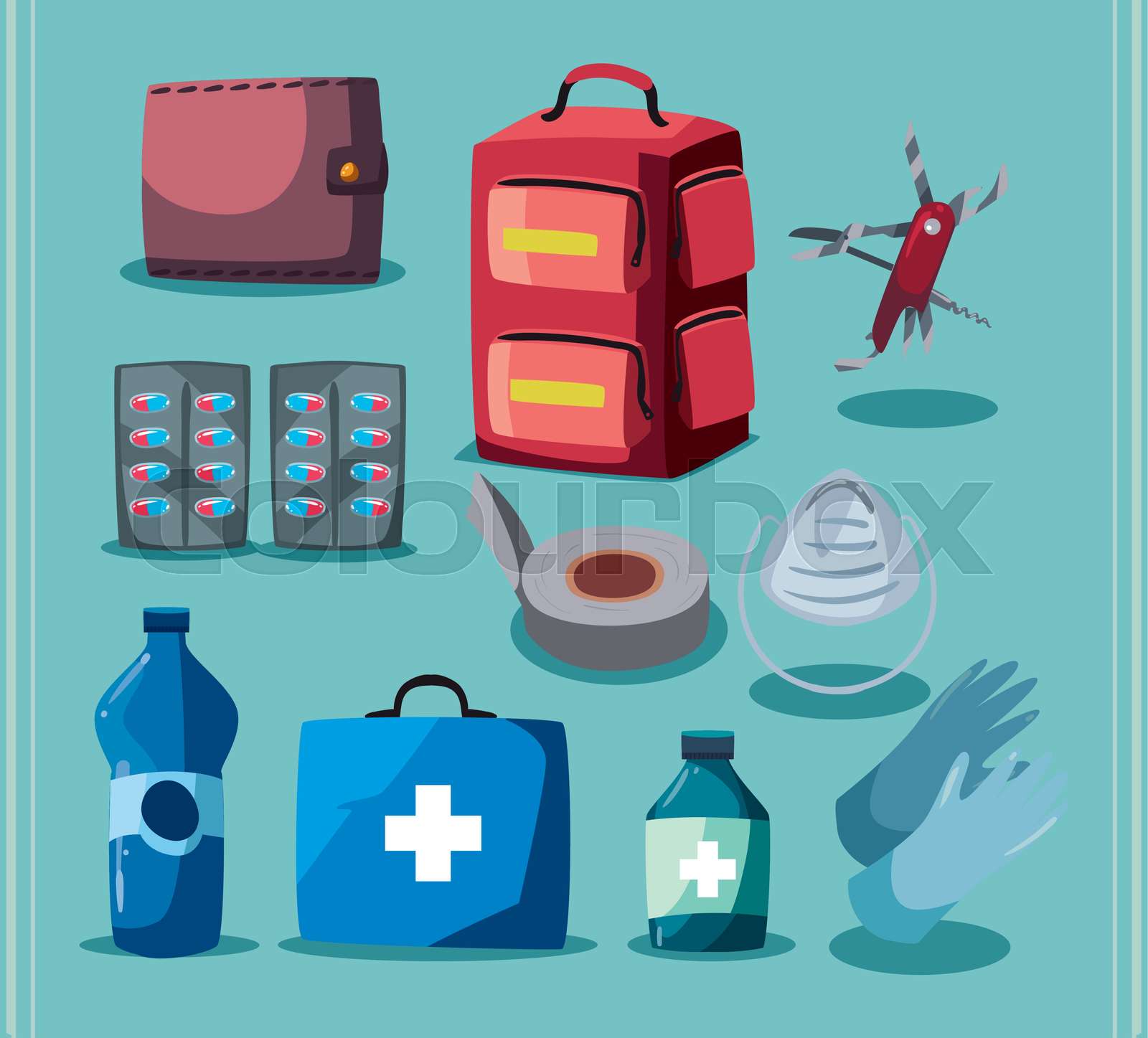 Survival Kit Cartoon