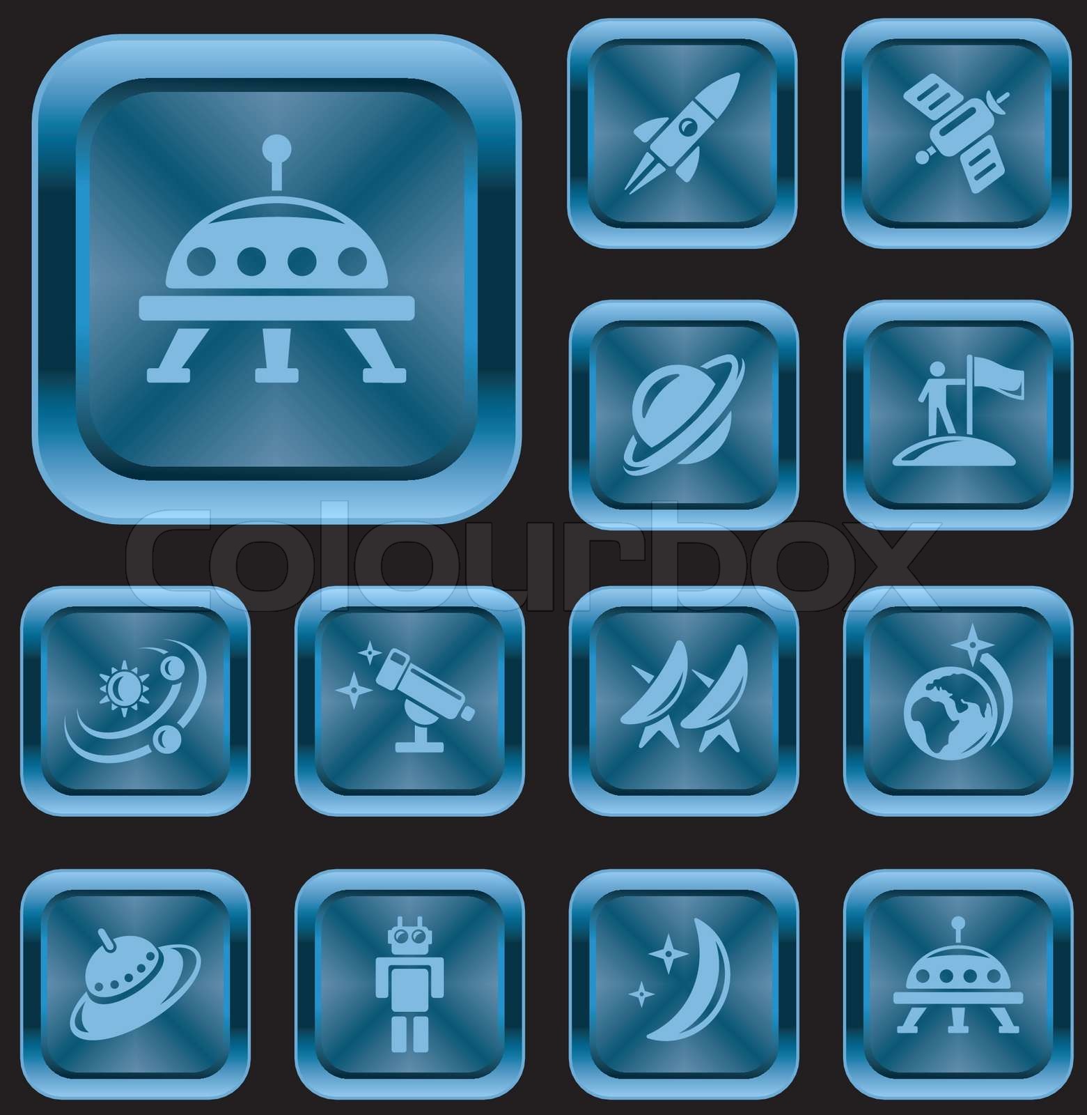 Space button set | Stock vector | Colourbox