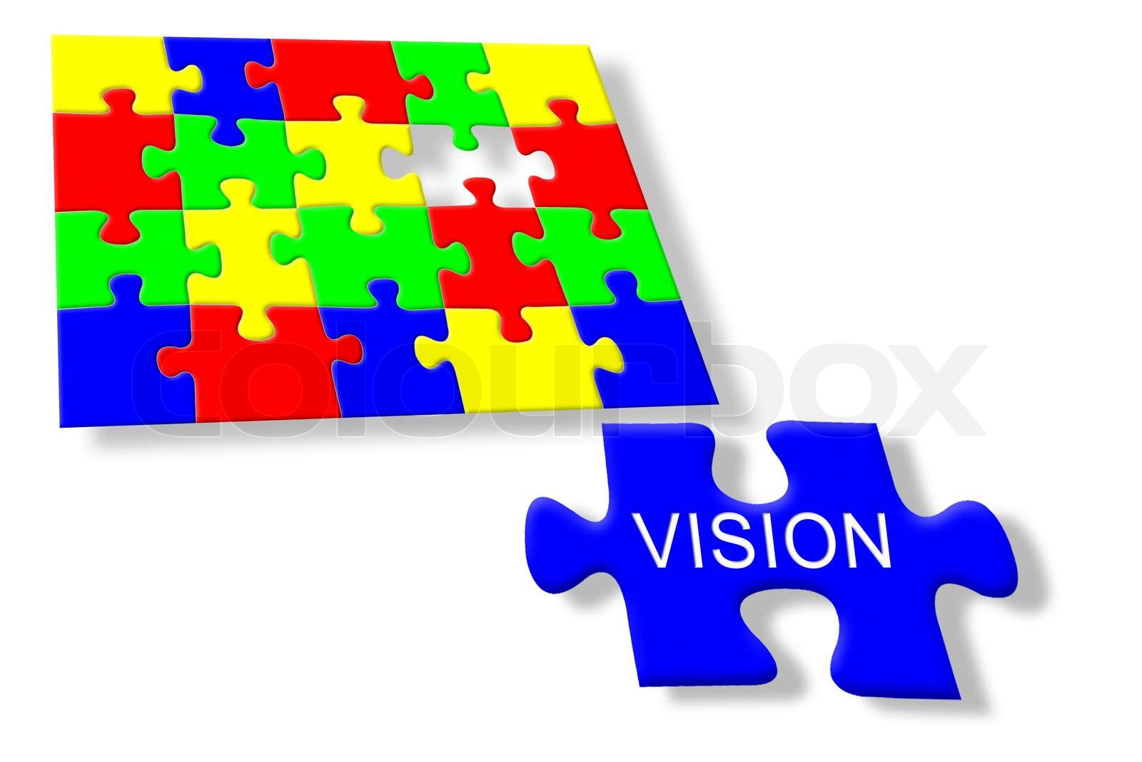 Colorful jigsaw puzzle vision | Stock image | Colourbox