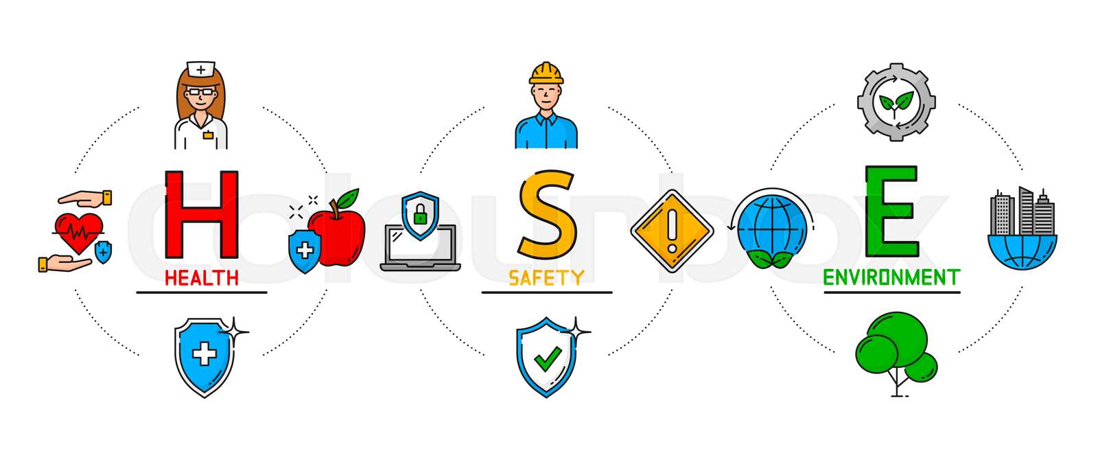 farve, hse, symbol | Stock vektor | Colourbox