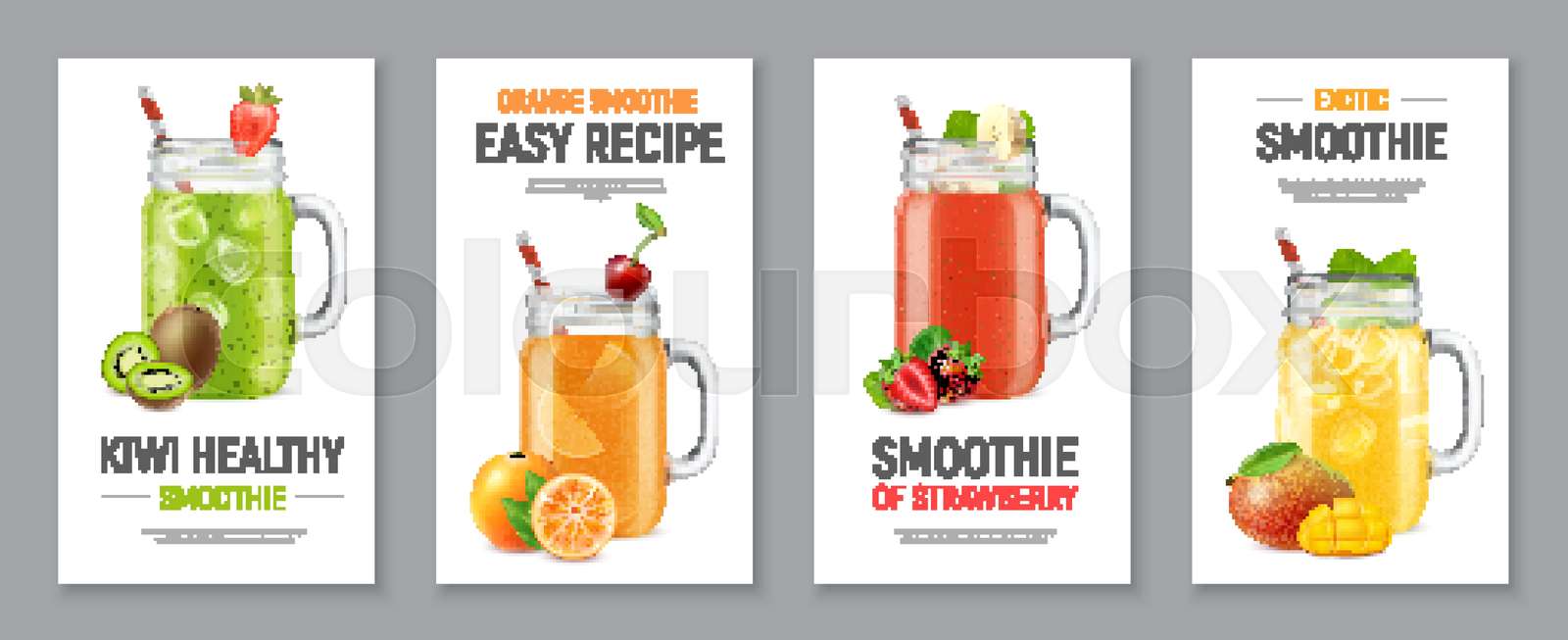 Smoothie Banners Set | Stock vector | Colourbox
