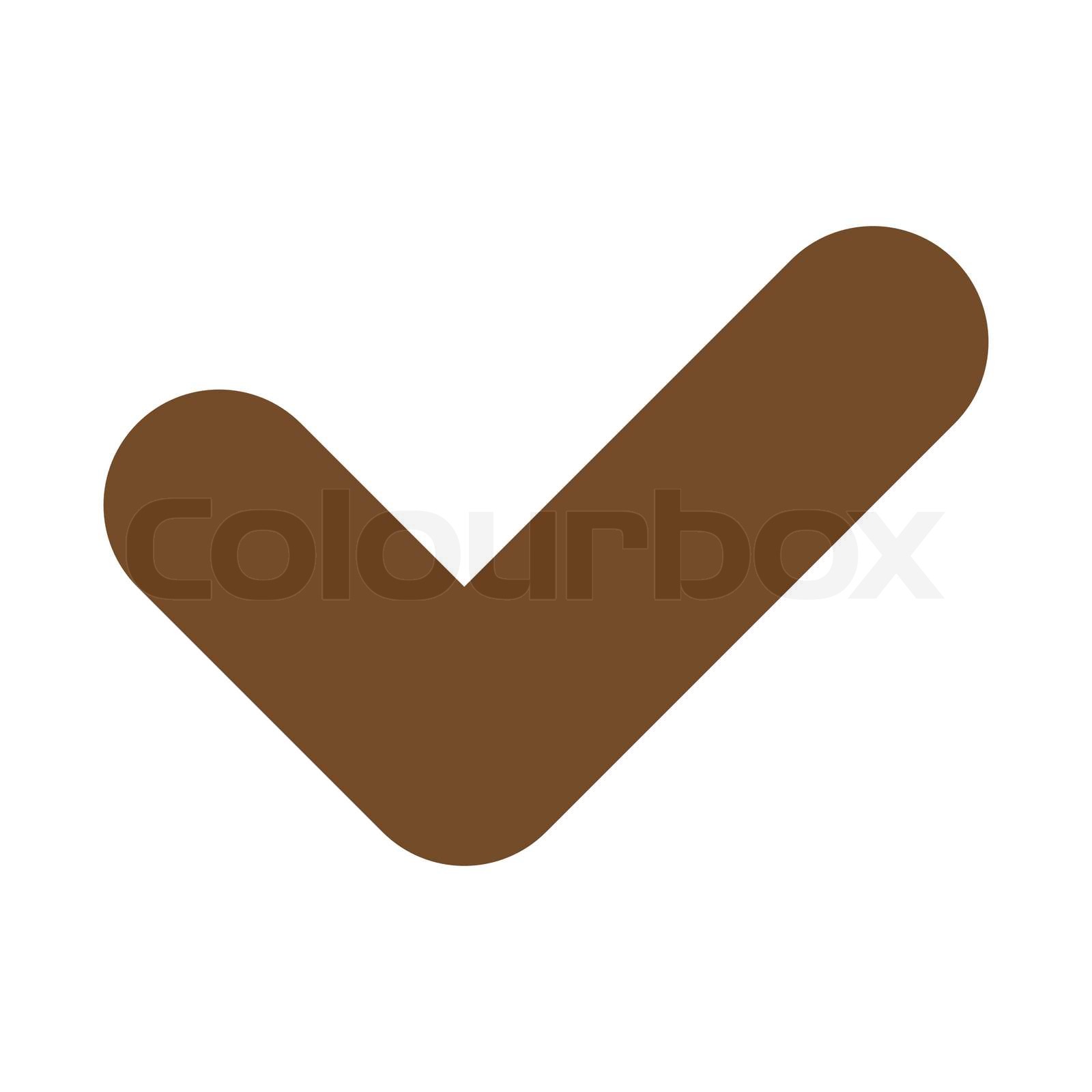 Icon - checkmark - brown | Stock vector | Colourbox