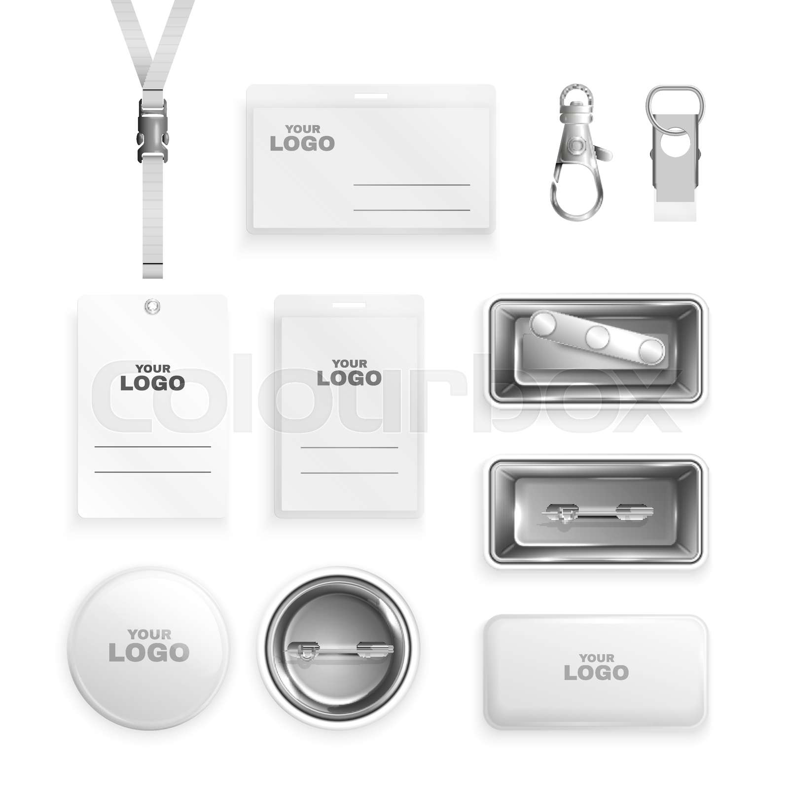 Badges Realistic Set | Stock vector | Colourbox