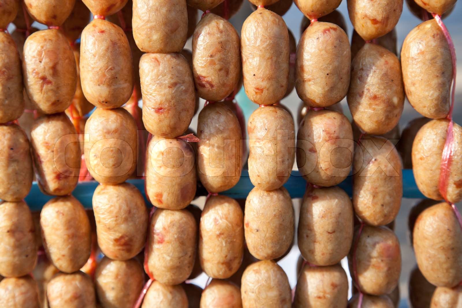 Sausage grill style of northeastern Thai food | Stock image | Colourbox