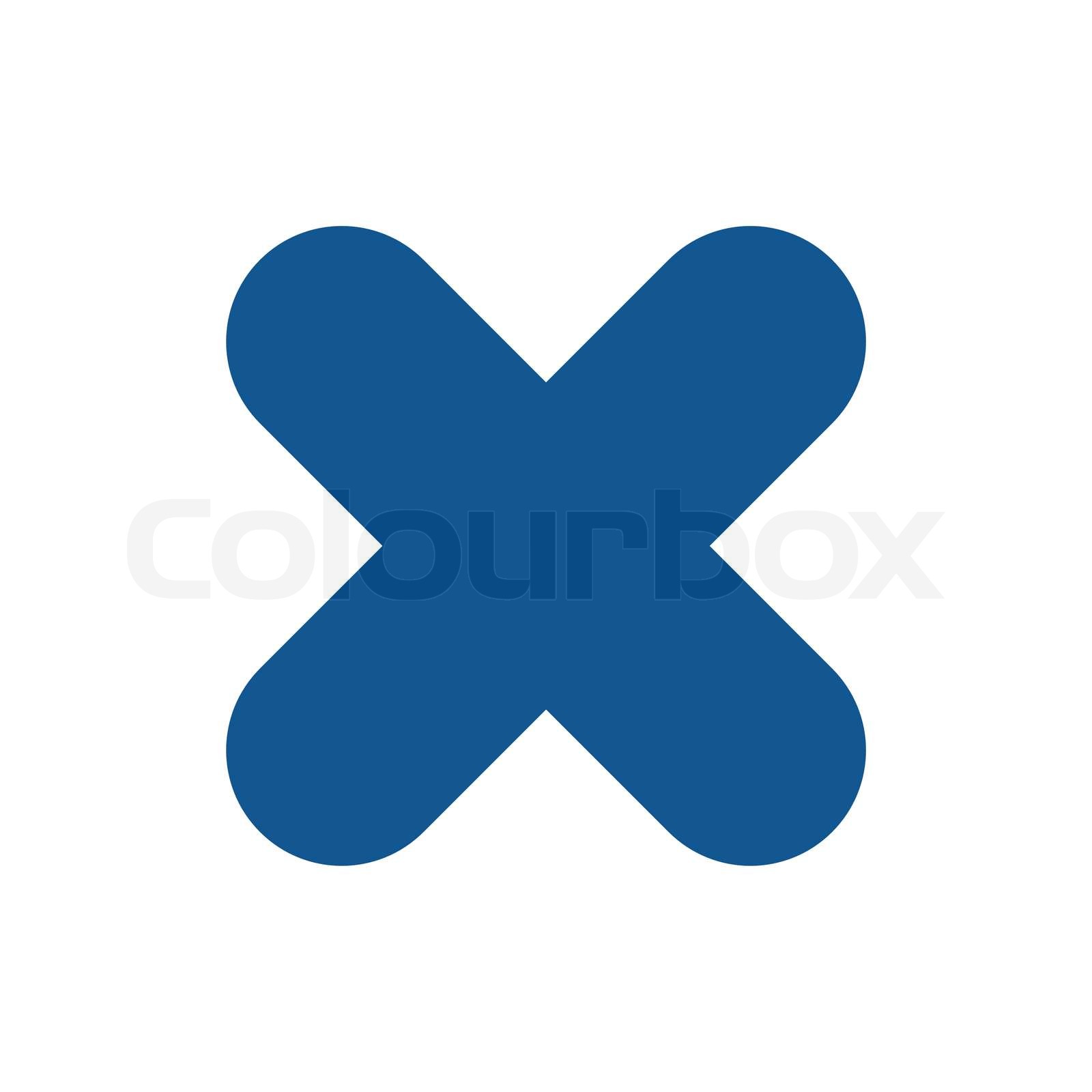 Icon Cancel Blue Stock Vector Colourbox