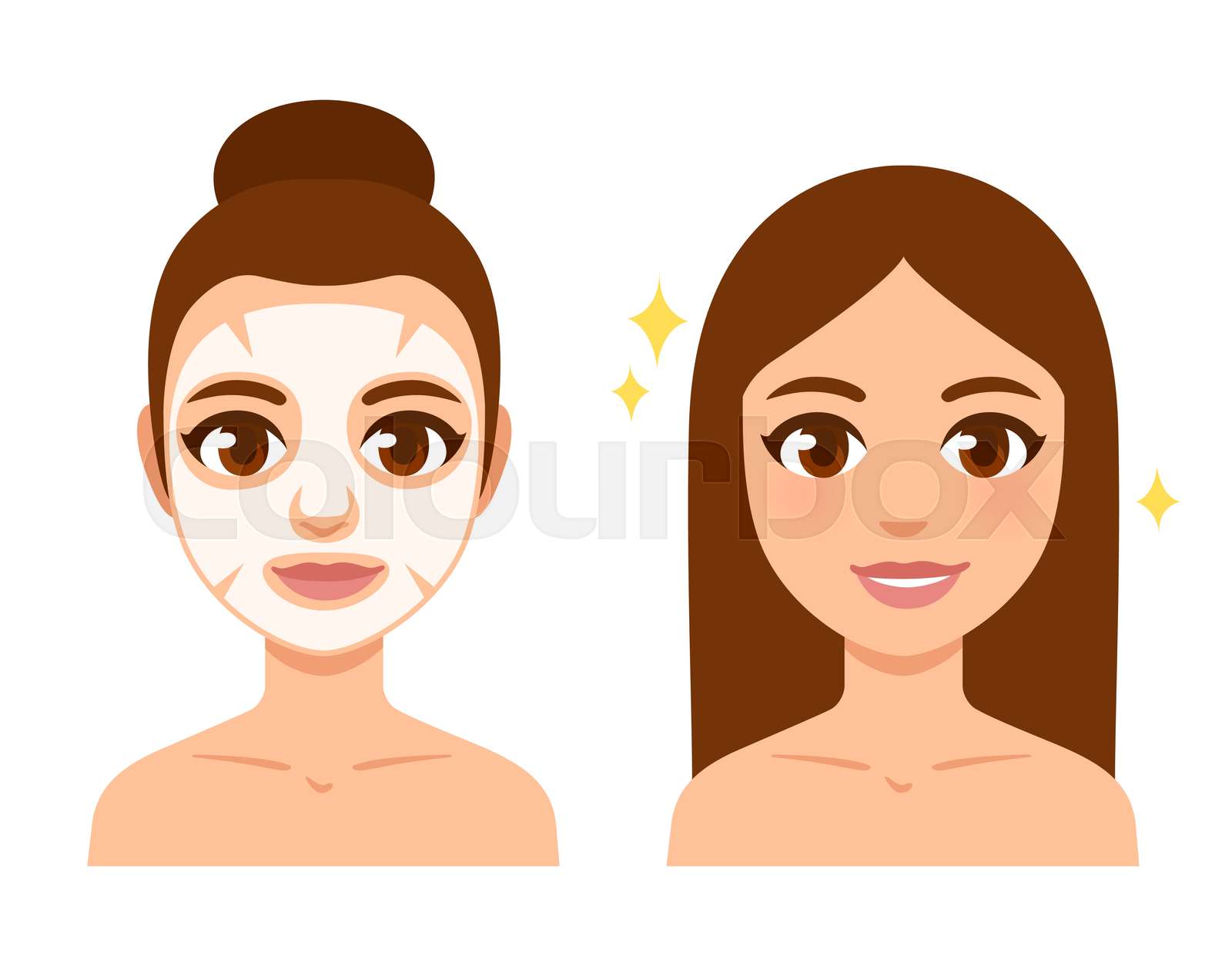 Skin care sheet face mask | Stock vector | Colourbox