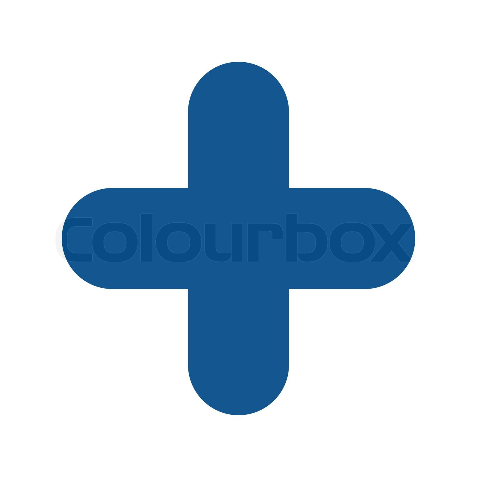 Icon - plus - blue | Stock vector | Colourbox
