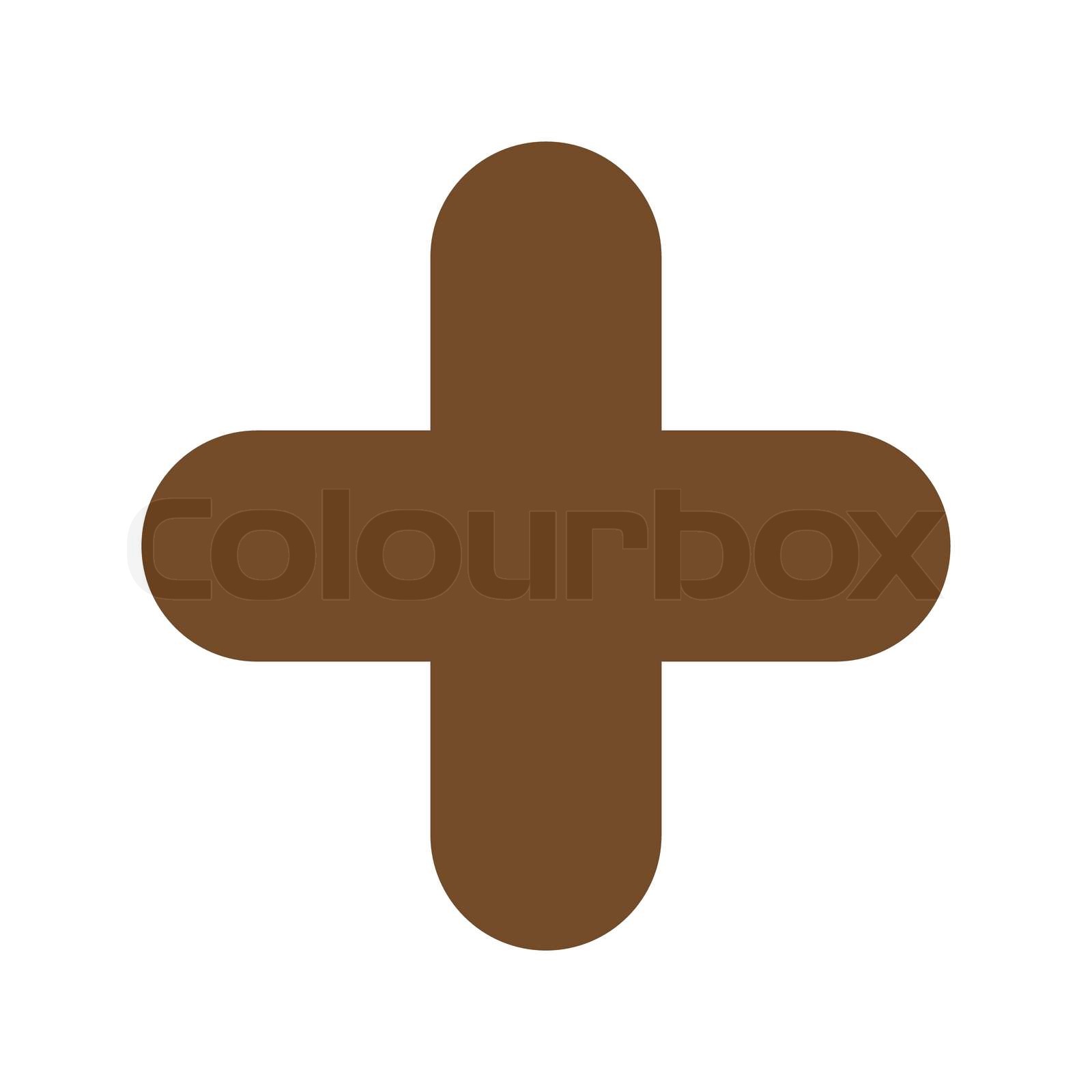 Icon - plus - brown | Stock vector | Colourbox