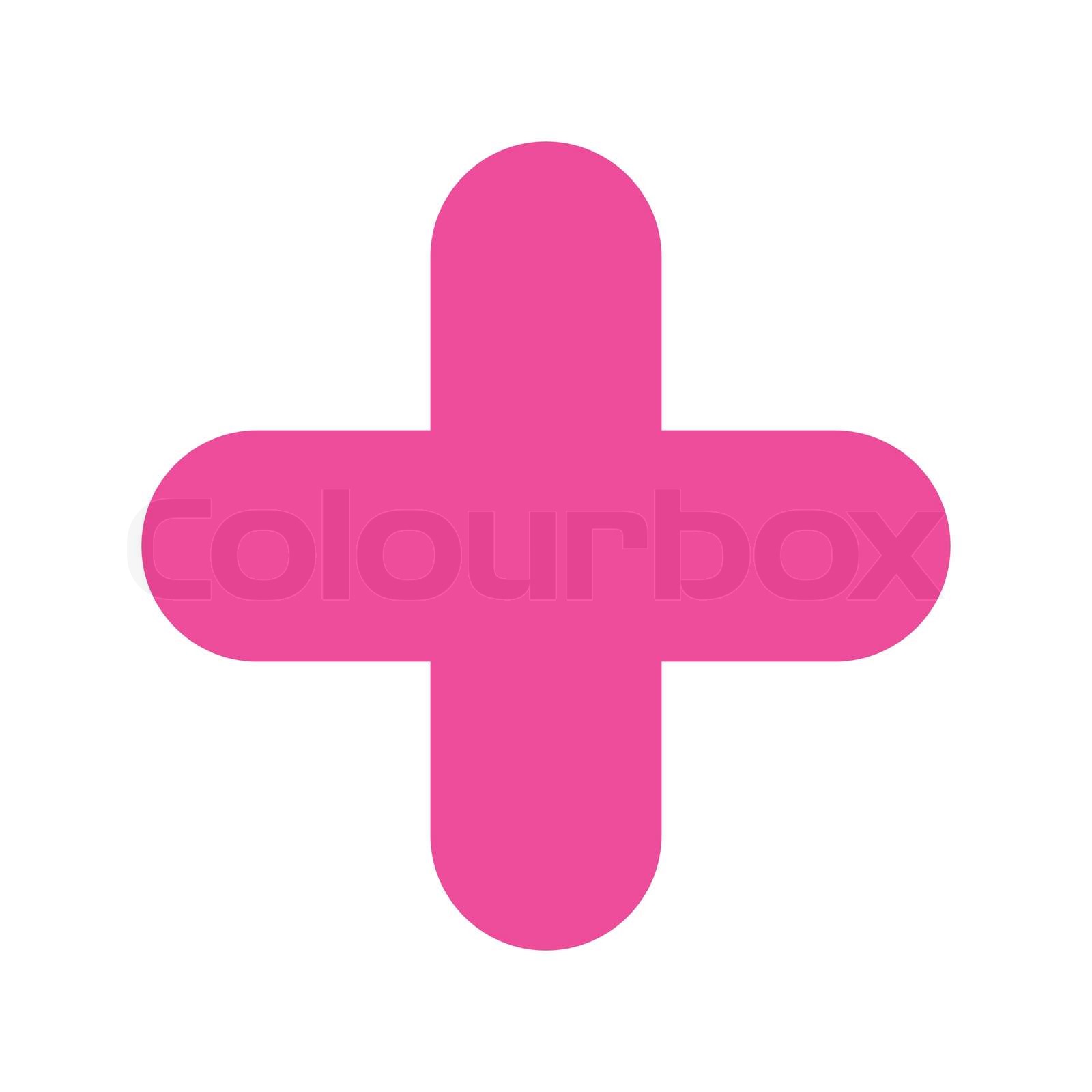 Icon - plus - pink | Stock-Vektor | Colourbox
