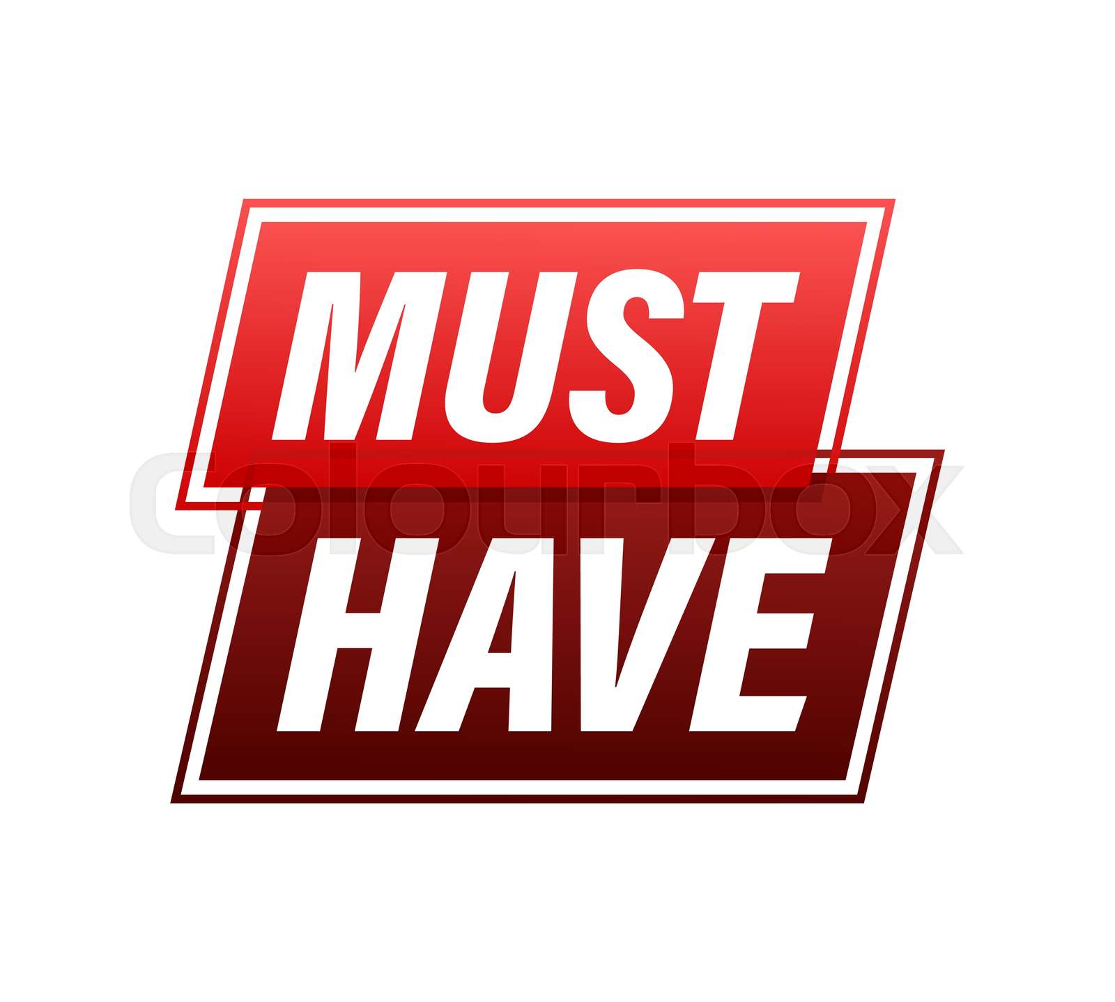 Must have sign, label. Vector stock illustration | Stock vector | Colourbox