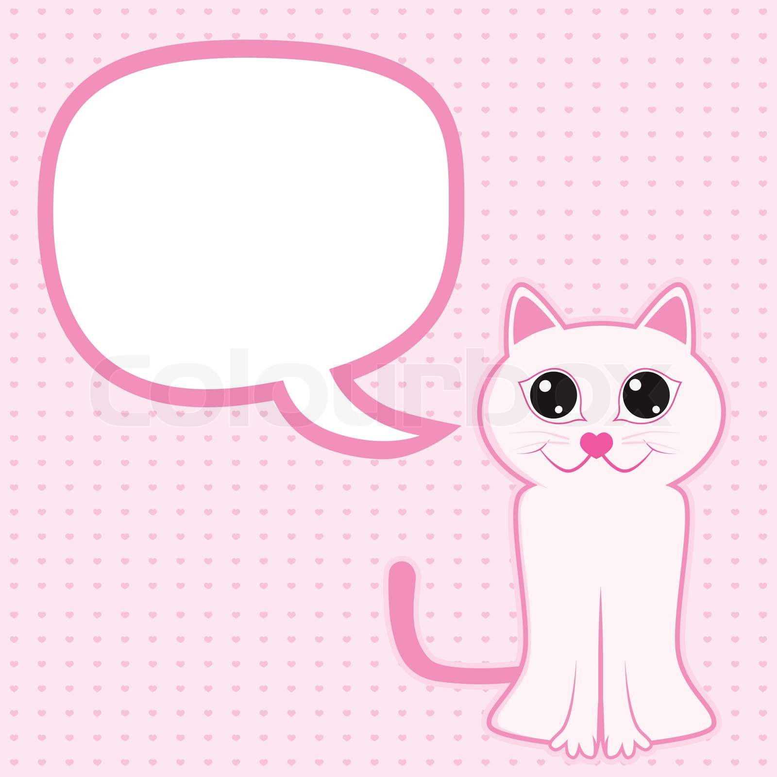 Pink Cat | Stock vector | Colourbox