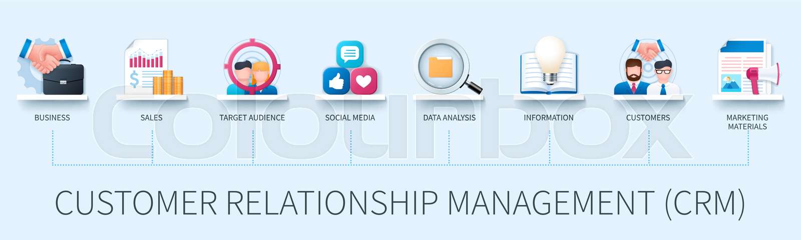 crm banner concept | Stock vector | Colourbox