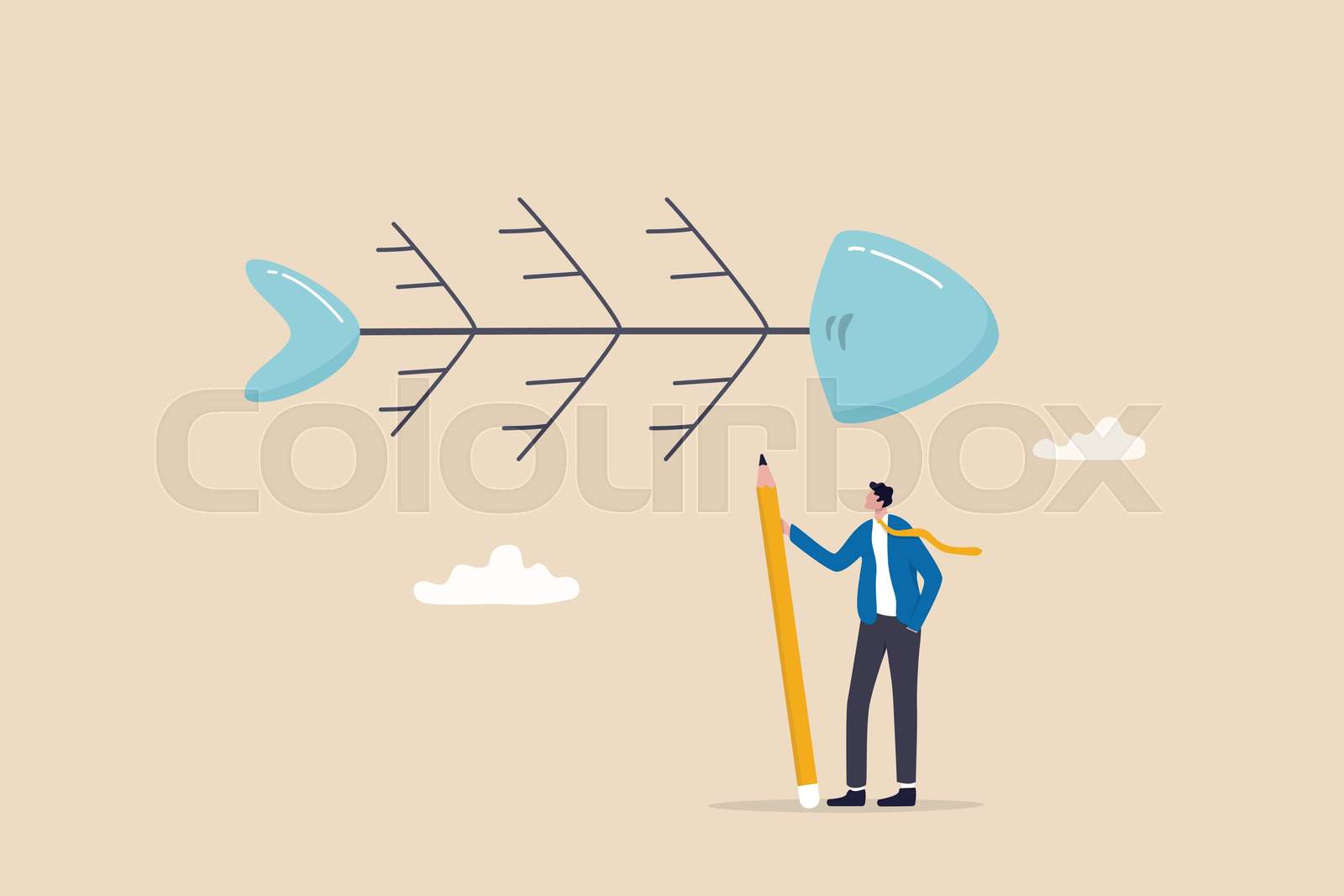 Fishbone diagram tool to analyze cause of problem, root cause analysis ...