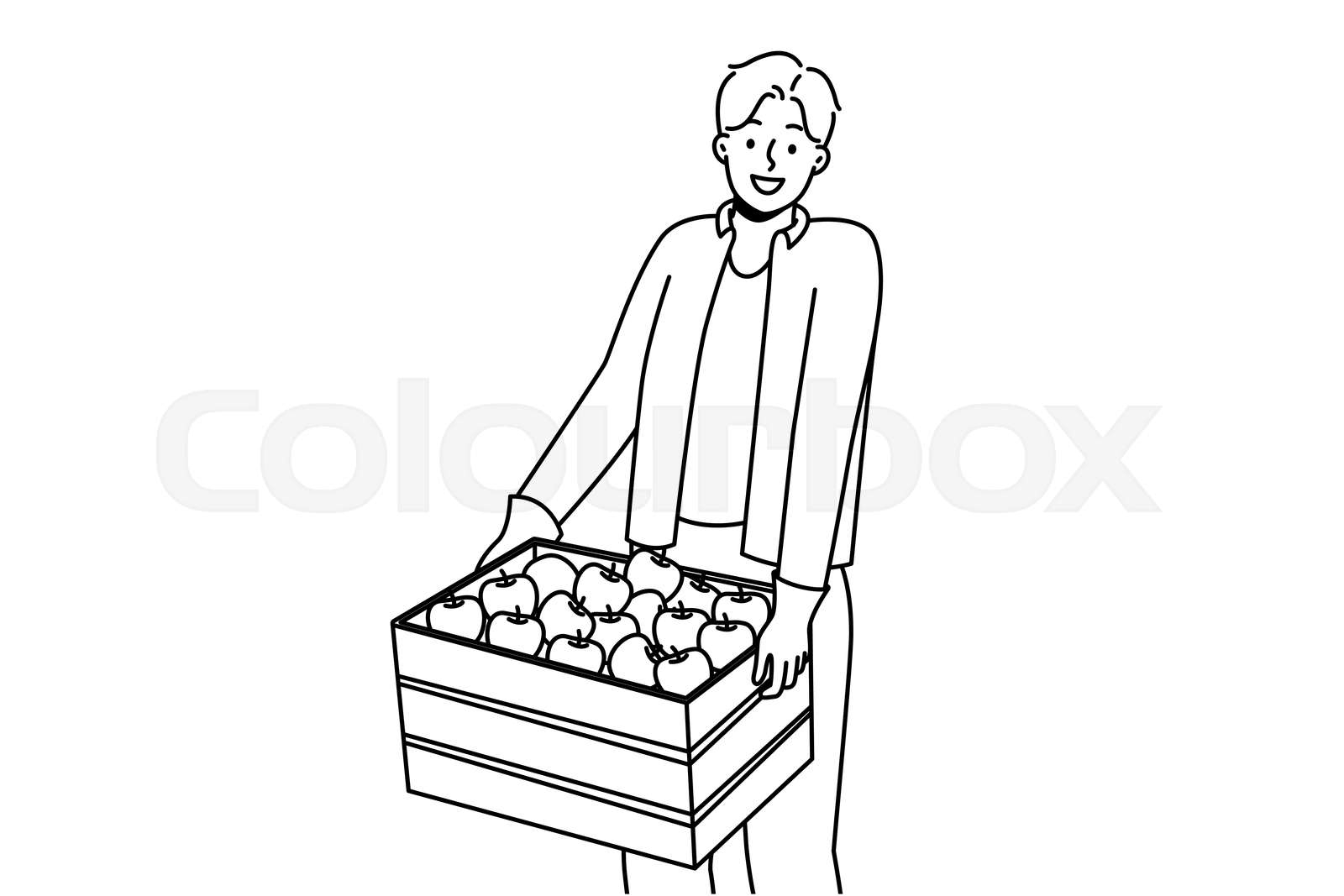 Shopkeeper Clipart Black And White