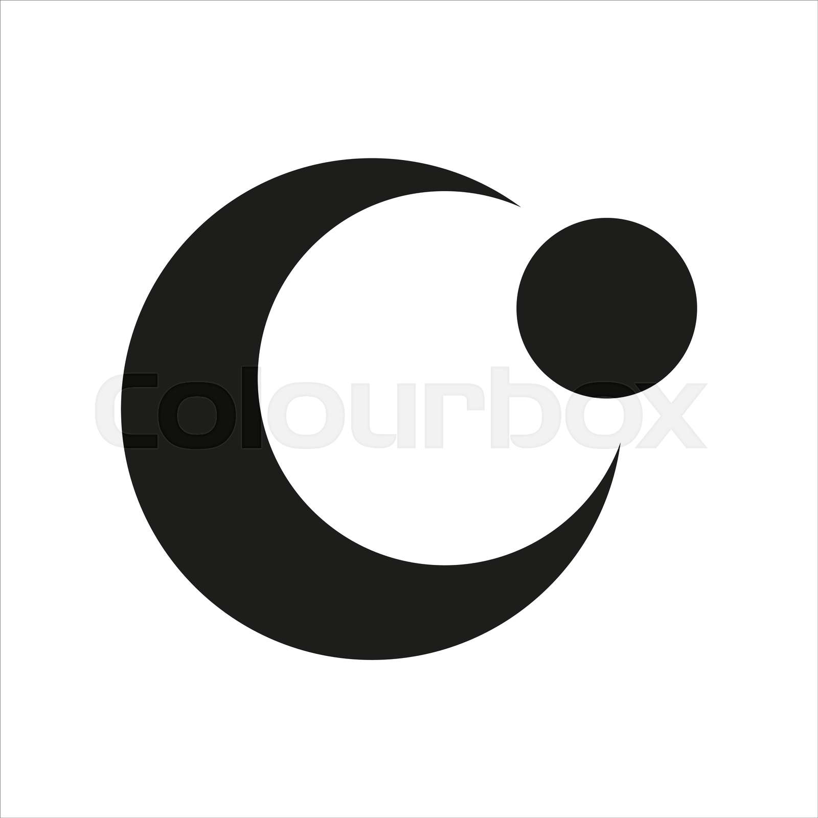 Half Moon Clipart Black And White