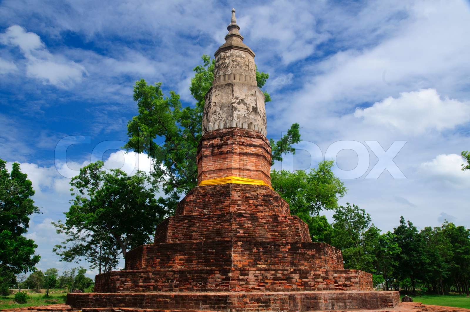 Pagoda at northeast of Thailand, kalasin province | Stock image | Colourbox