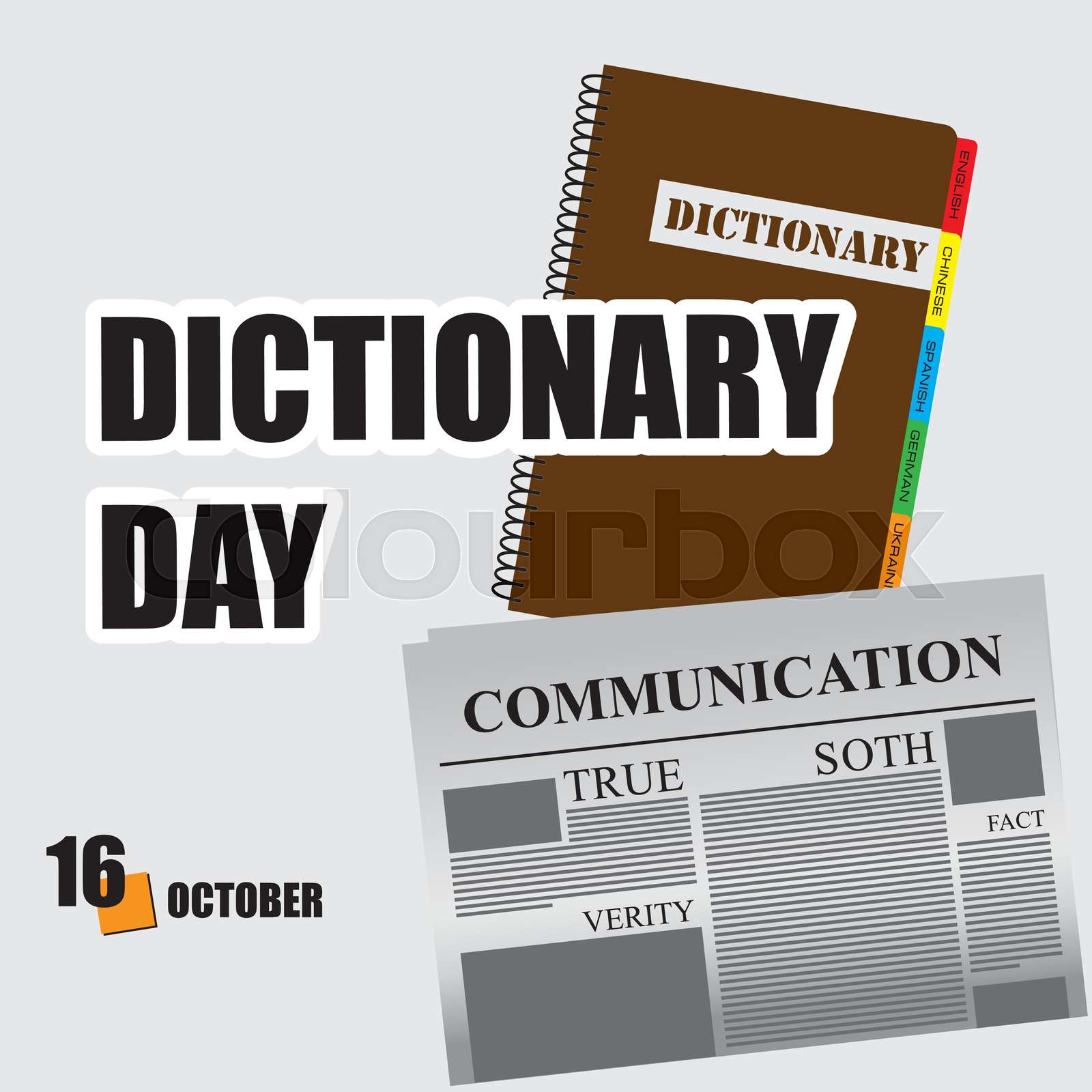 Dictionary Day | Stock vector | Colourbox